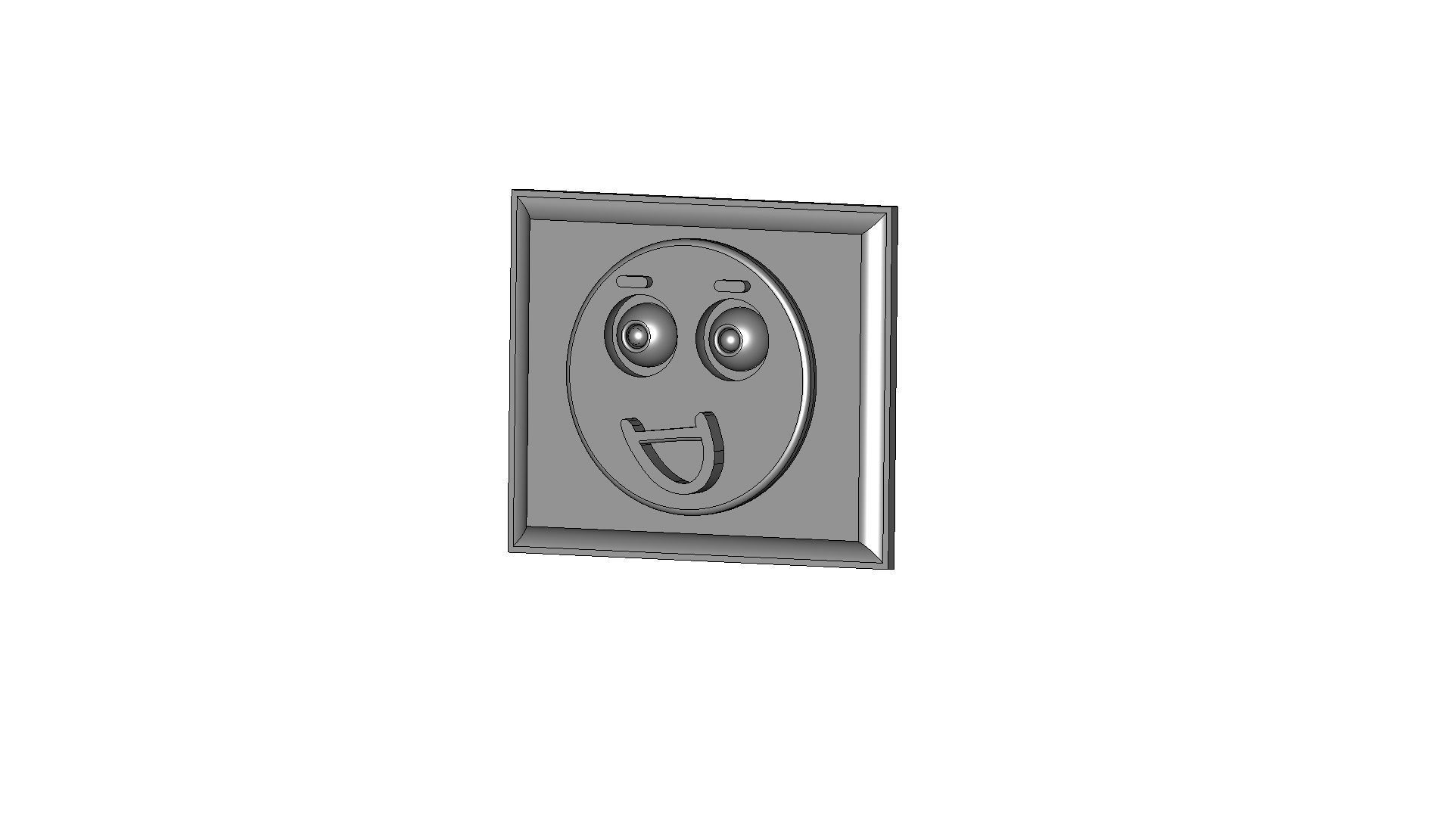 Emoji Wall Art Happy Yah 3D model 3D printable | CGTrader