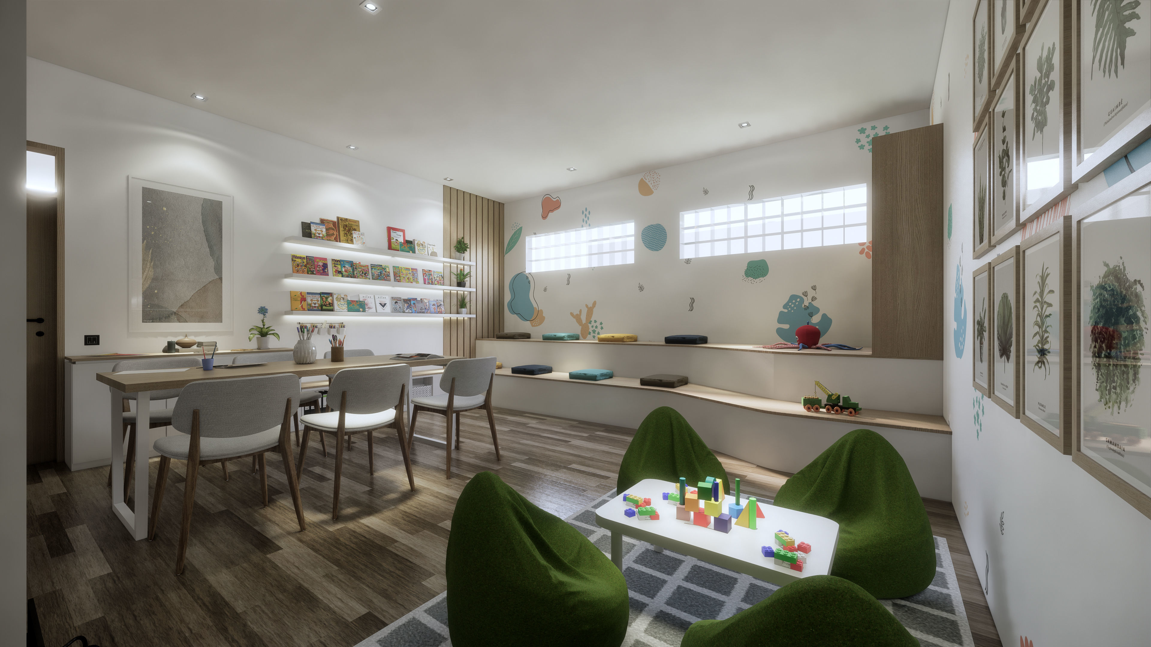 Rendering Realistic Scene Kindergarth and Home Schooling 3D model ...