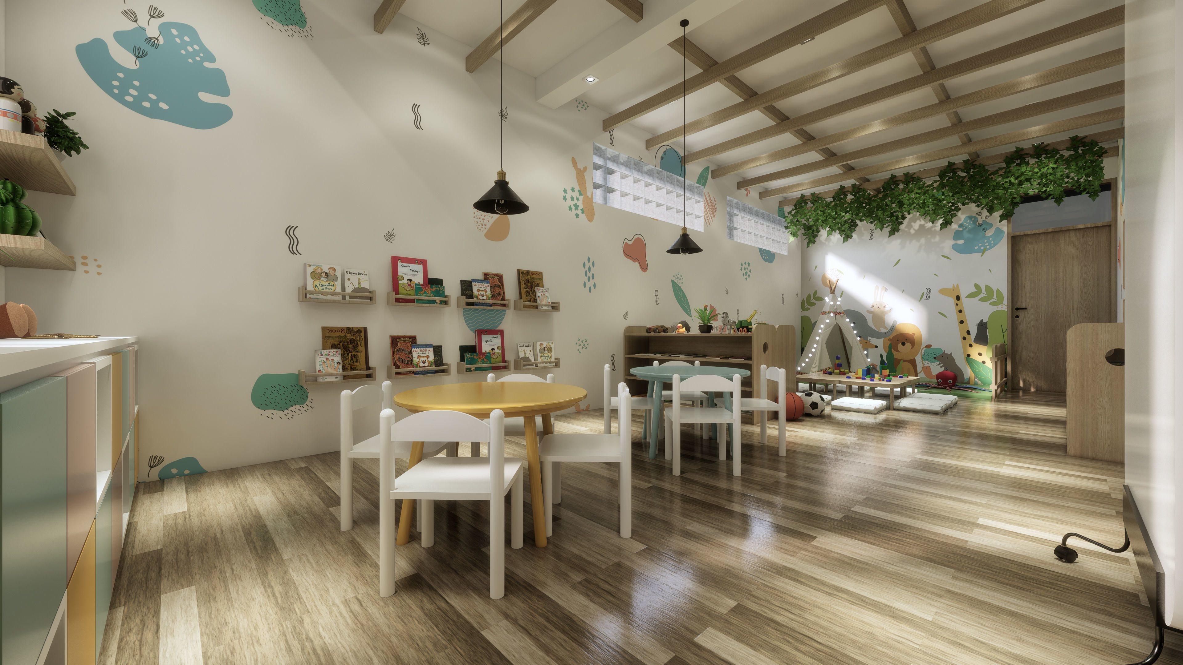 Rendering Realistic Scene Kindergarth and Home Schooling 3D model ...