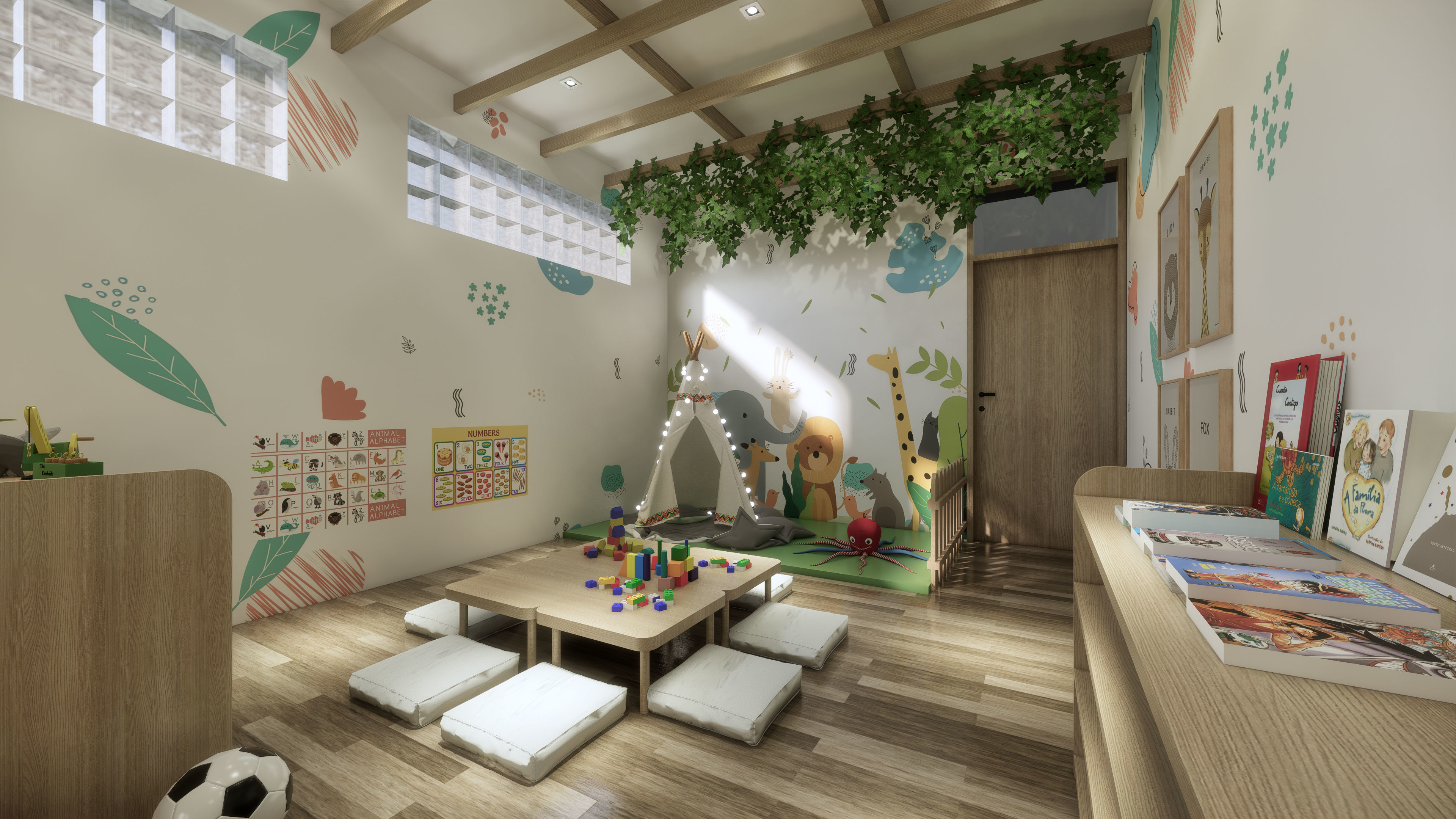 Rendering Realistic Scene Kindergarth and Home Schooling 3D model ...