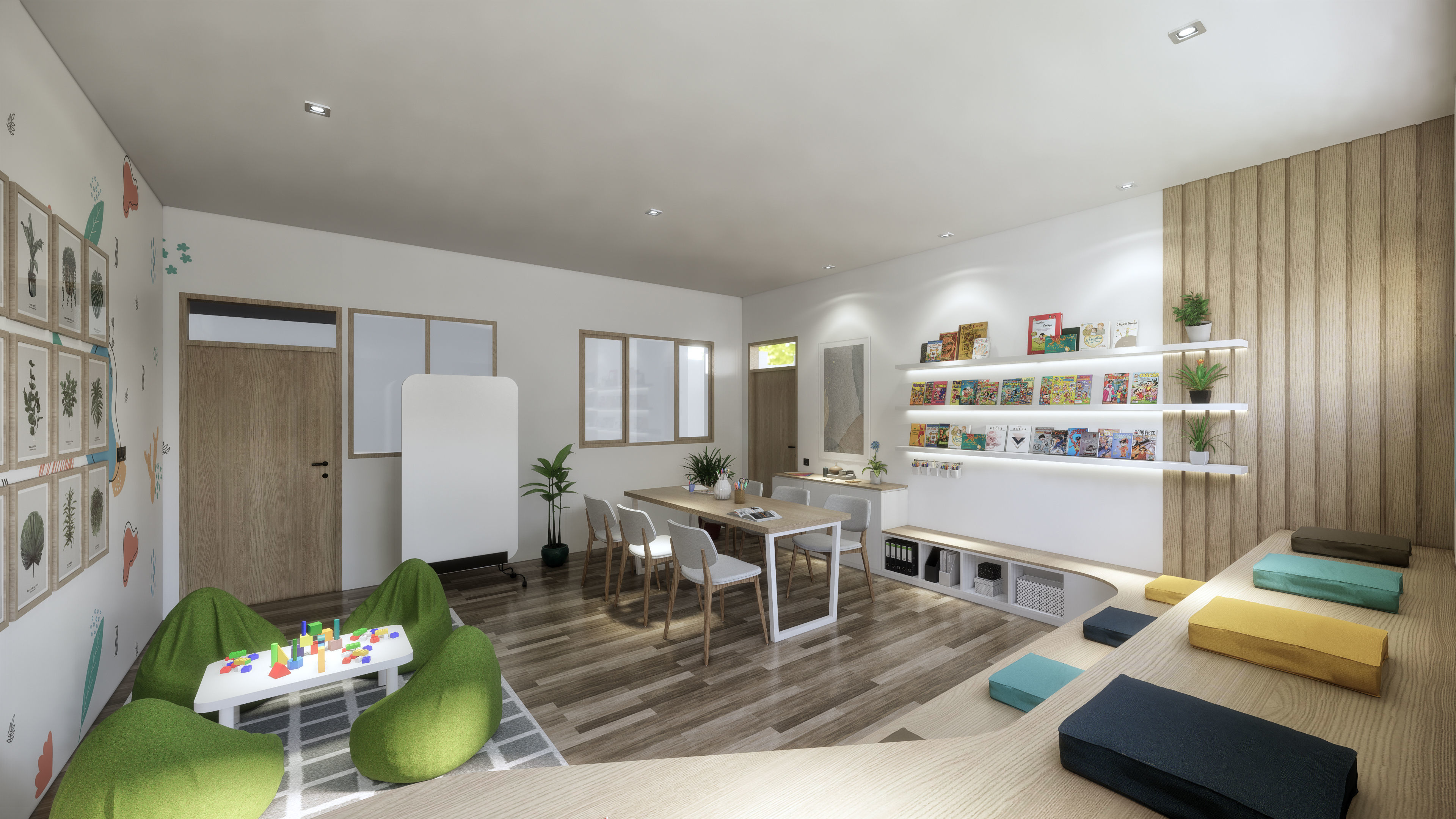Rendering Realistic Scene Kindergarth and Home Schooling 3D model ...
