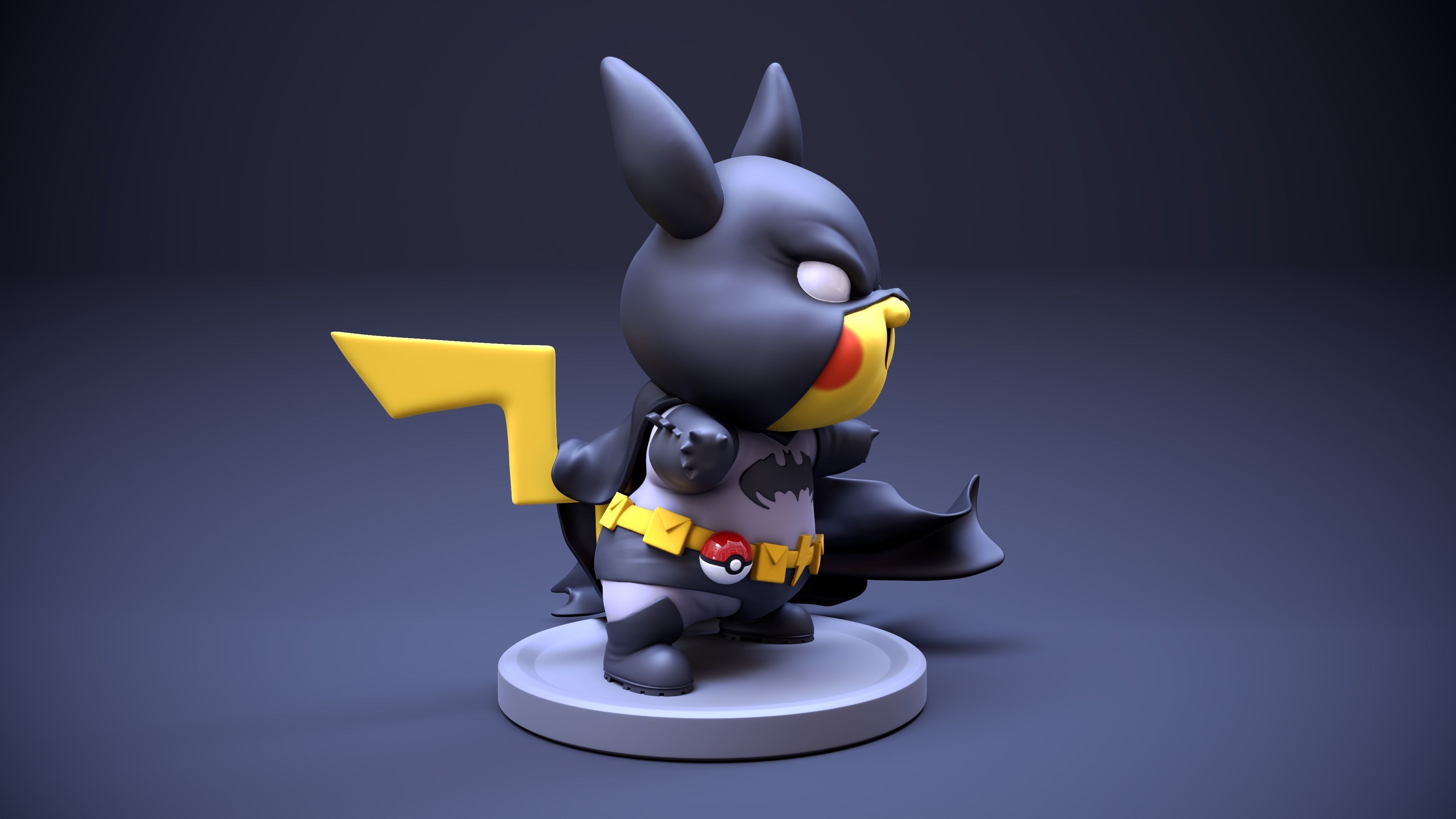 Pikachu - Batman PikaBAT Ready for 3D print 3D model 3D printable ...