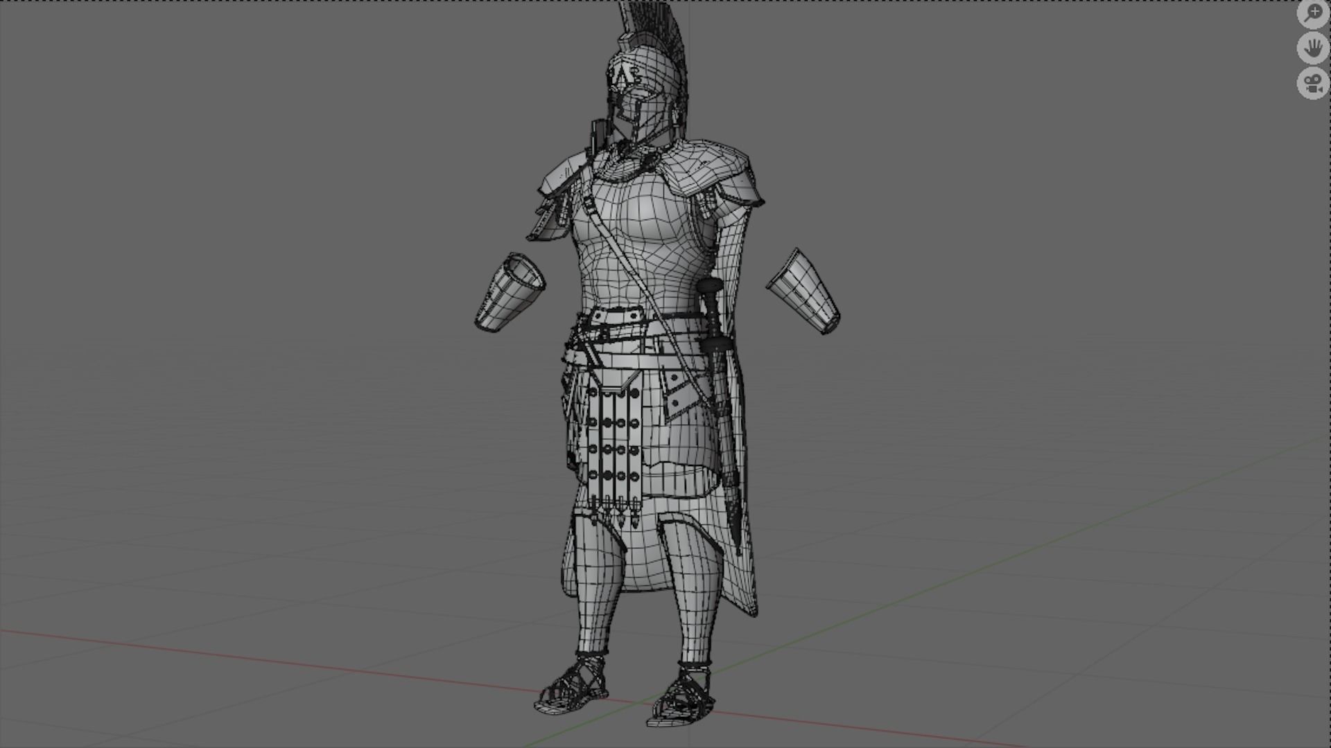 3D model Roman Armour Ancient Warrior Lorica Segmentata Low Poly VR ...