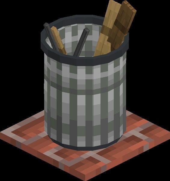 Minecraft - Rubbish bin 3D model 3D model | CGTrader