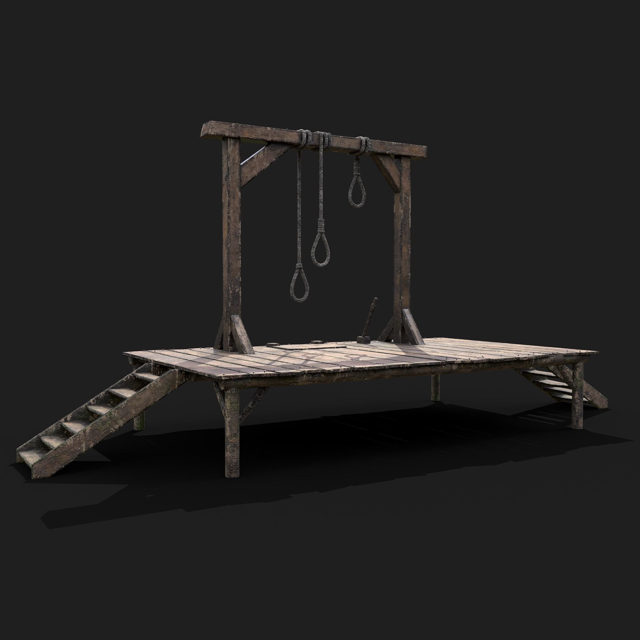 3D model Medieval Gallows VR / AR / low-poly | CGTrader