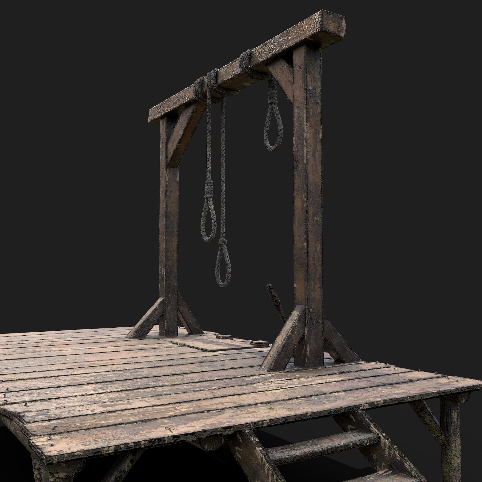 3D model Medieval Gallows VR / AR / low-poly | CGTrader