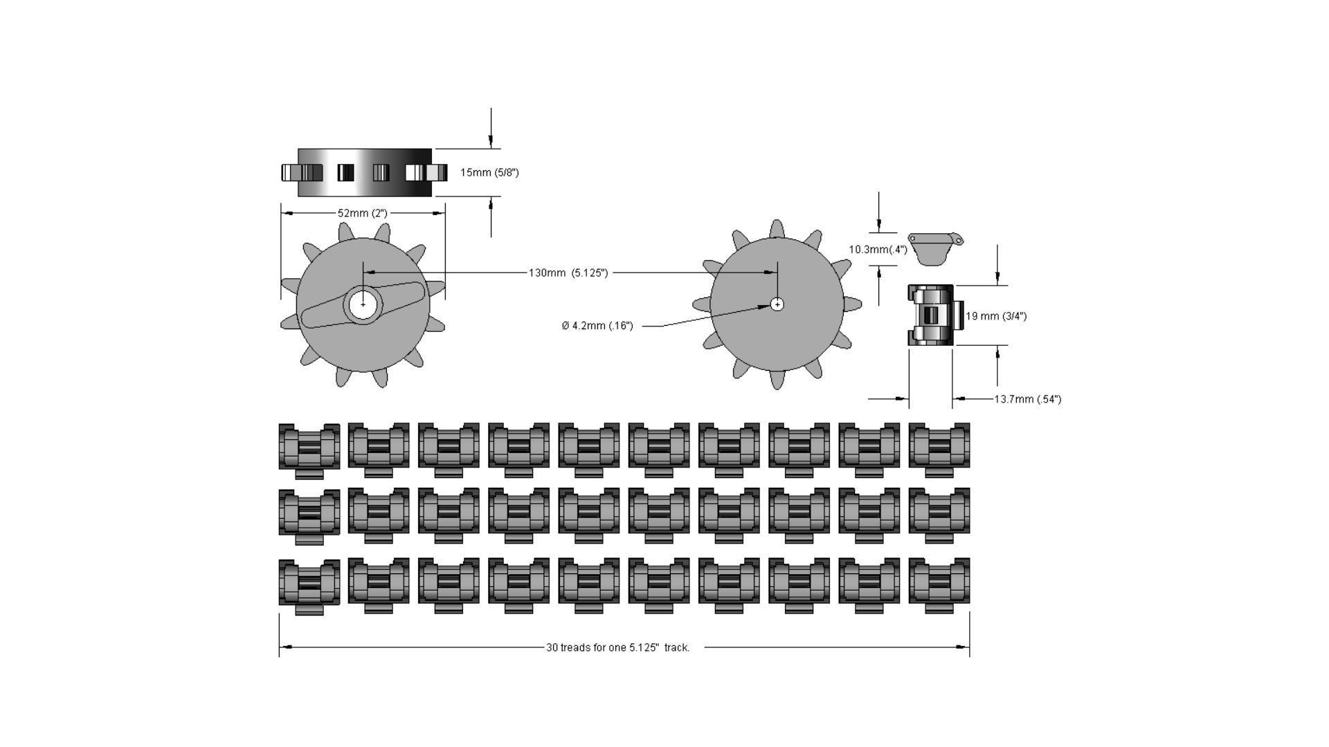 Servo Track 3D model 3D printable | CGTrader