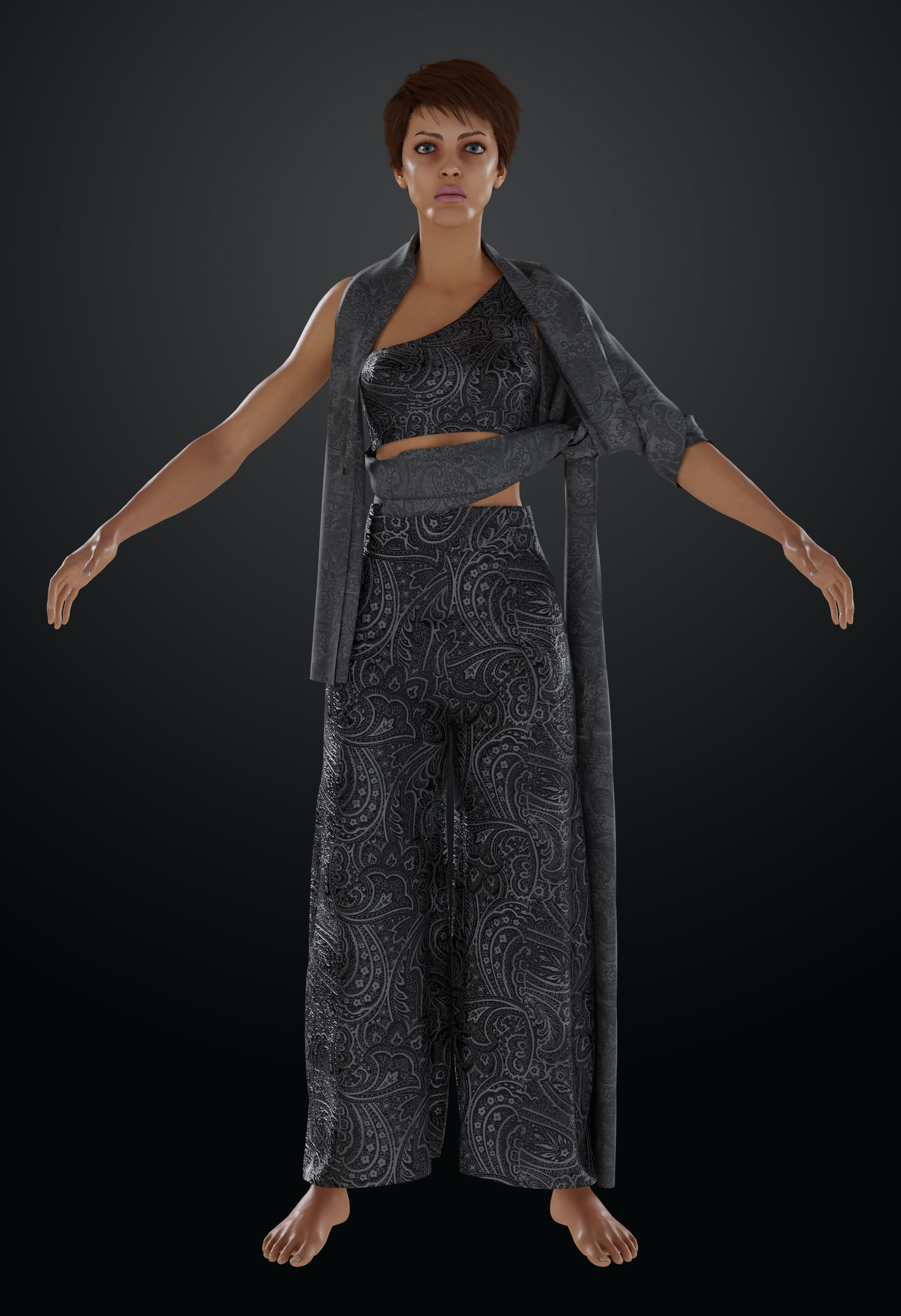 3D model Female clothes set VR / AR / low-poly | CGTrader
