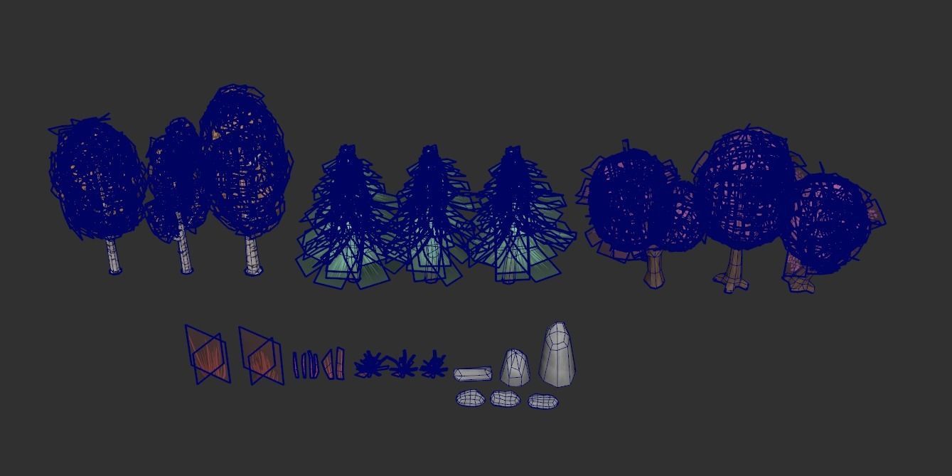 3D model Stylized environment pack VR / AR / low-poly | CGTrader