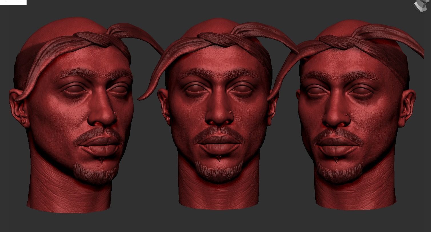 Tupac Shakur Head 3D model 3D printable | CGTrader