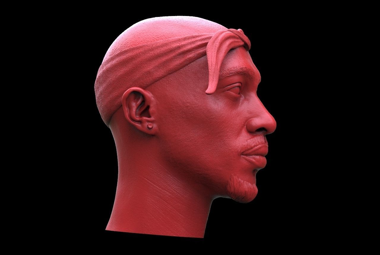 Tupac Shakur Head 3D model 3D printable | CGTrader