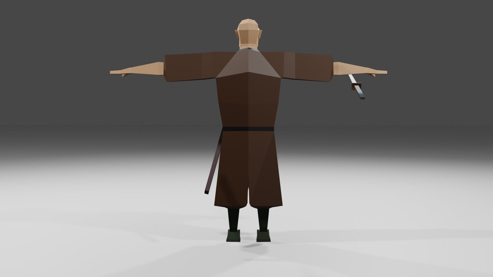 3D model Lowpoly Tall Samurai Unity Ready 3D model Samurai no2 VR / AR ...