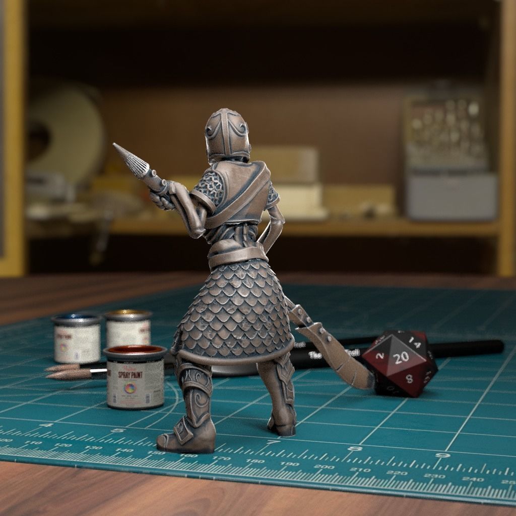 Undead Skeleton 001 - Pre-Supported - DnD - 32mm Fantasy minis 3D model ...