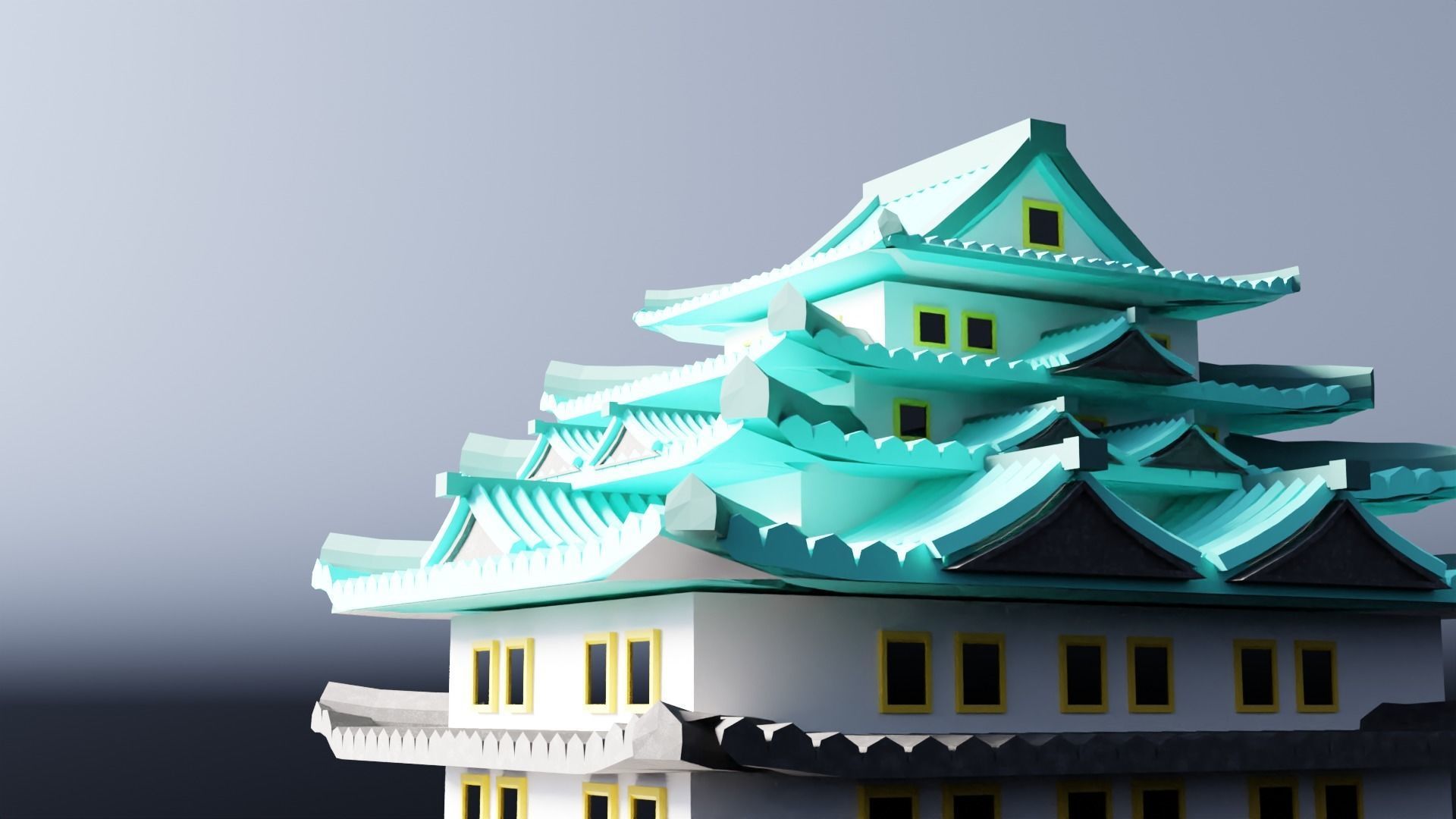 3D model Japanese fortress or castle VR / AR / low-poly | CGTrader