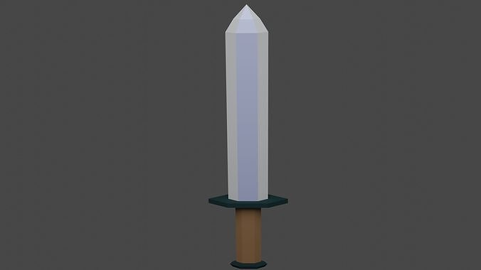 Low Poly 1h sword free VR / AR / low-poly 3D model | CGTrader