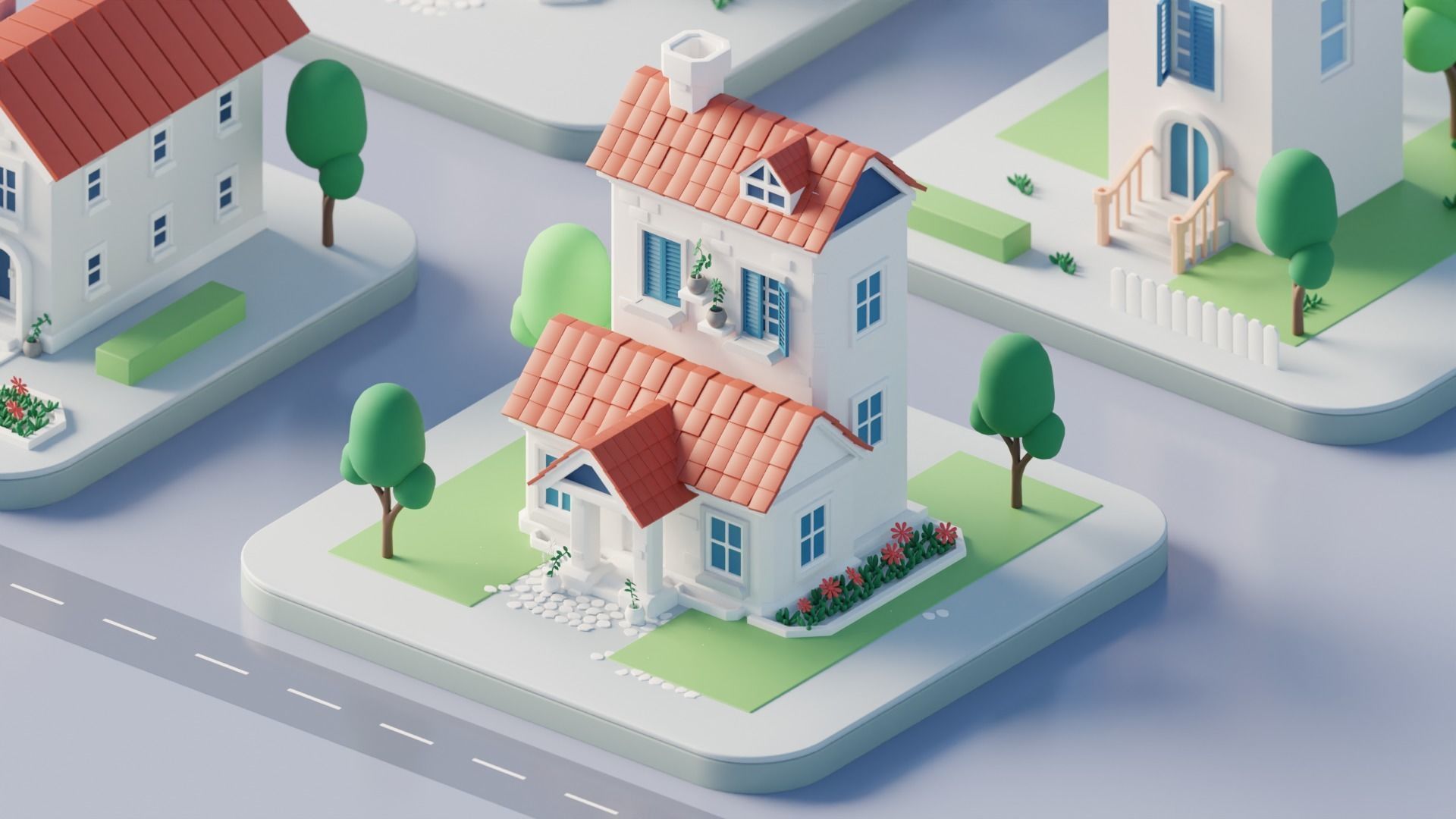 Cartoon Houses Low Poly Collection 3D model | CGTrader