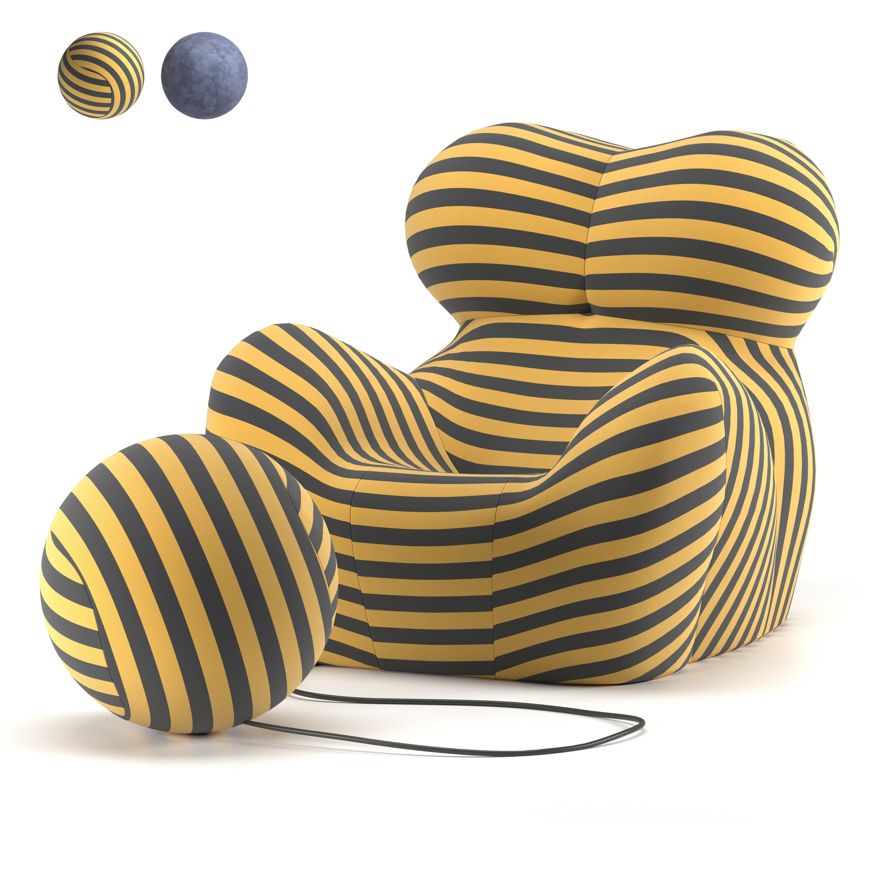 UP 50 and UP 2000 armchair by BeB Italia 3D model | CGTrader