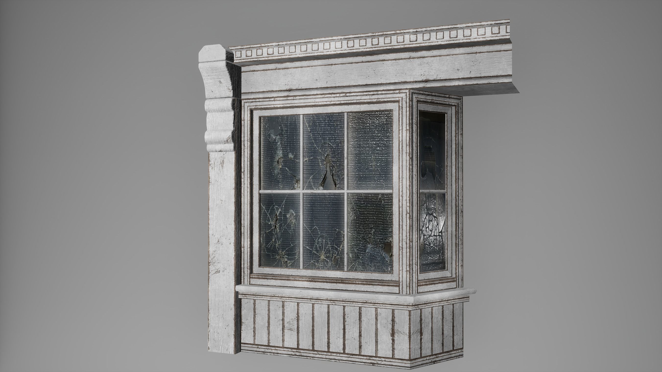 3D model Wall - Window Set Low Poly Game Ready VR / AR / low-poly ...