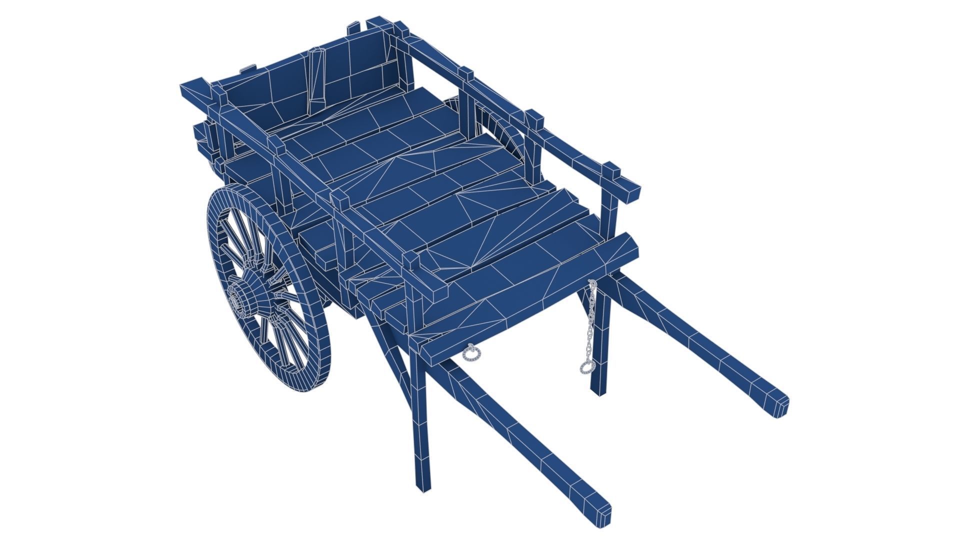 3D model Wooden Trader Cart VR / AR / low-poly | CGTrader