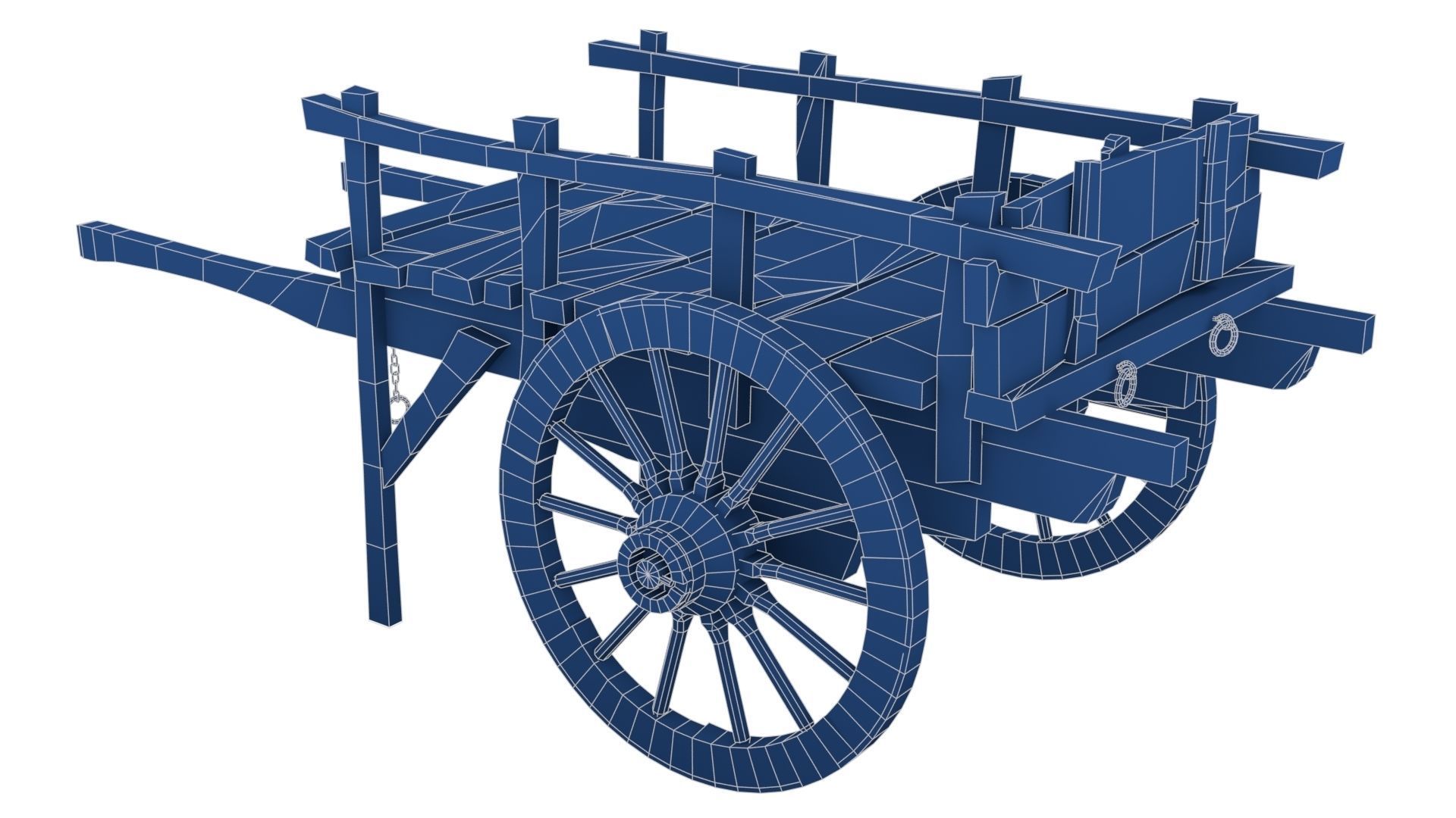 3D model Wooden Trader Cart VR / AR / low-poly | CGTrader