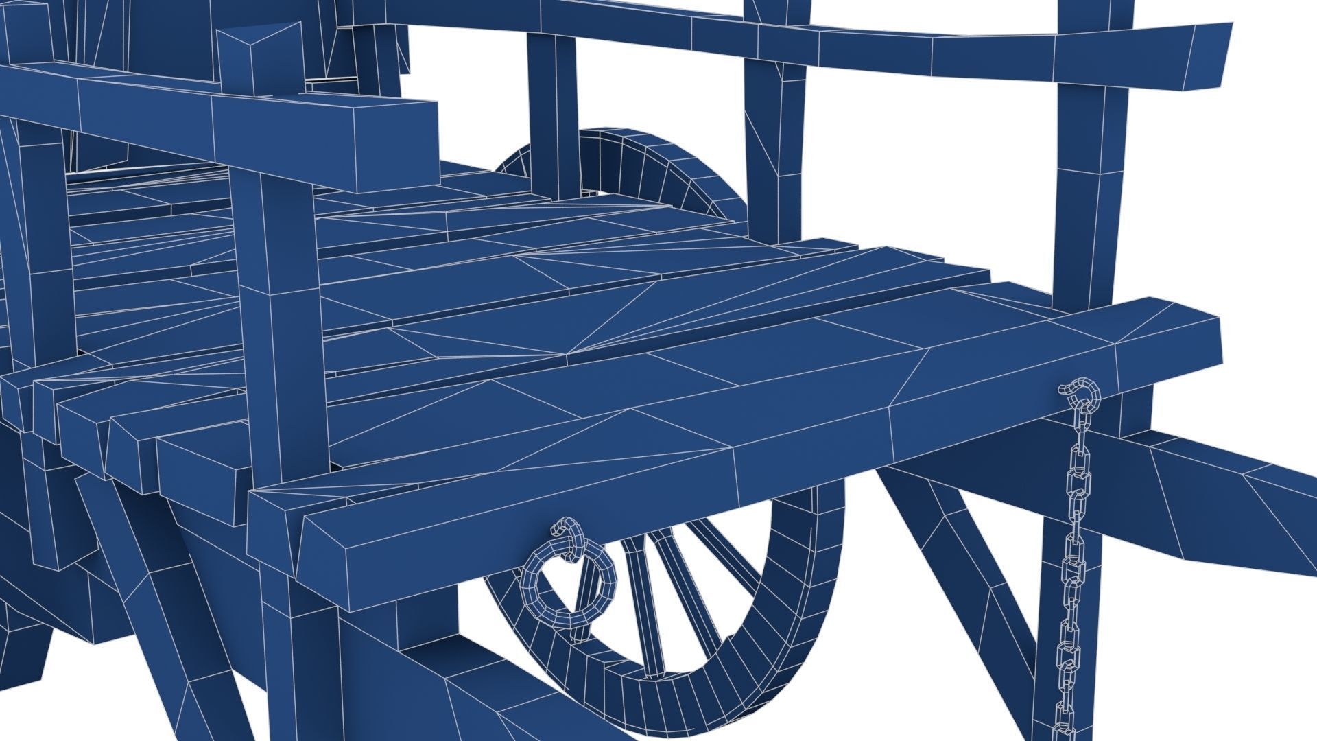 3D model Wooden Trader Cart VR / AR / low-poly | CGTrader