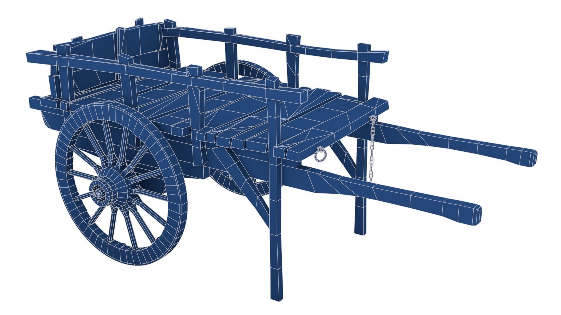 3D model Wooden Trader Cart VR / AR / low-poly | CGTrader