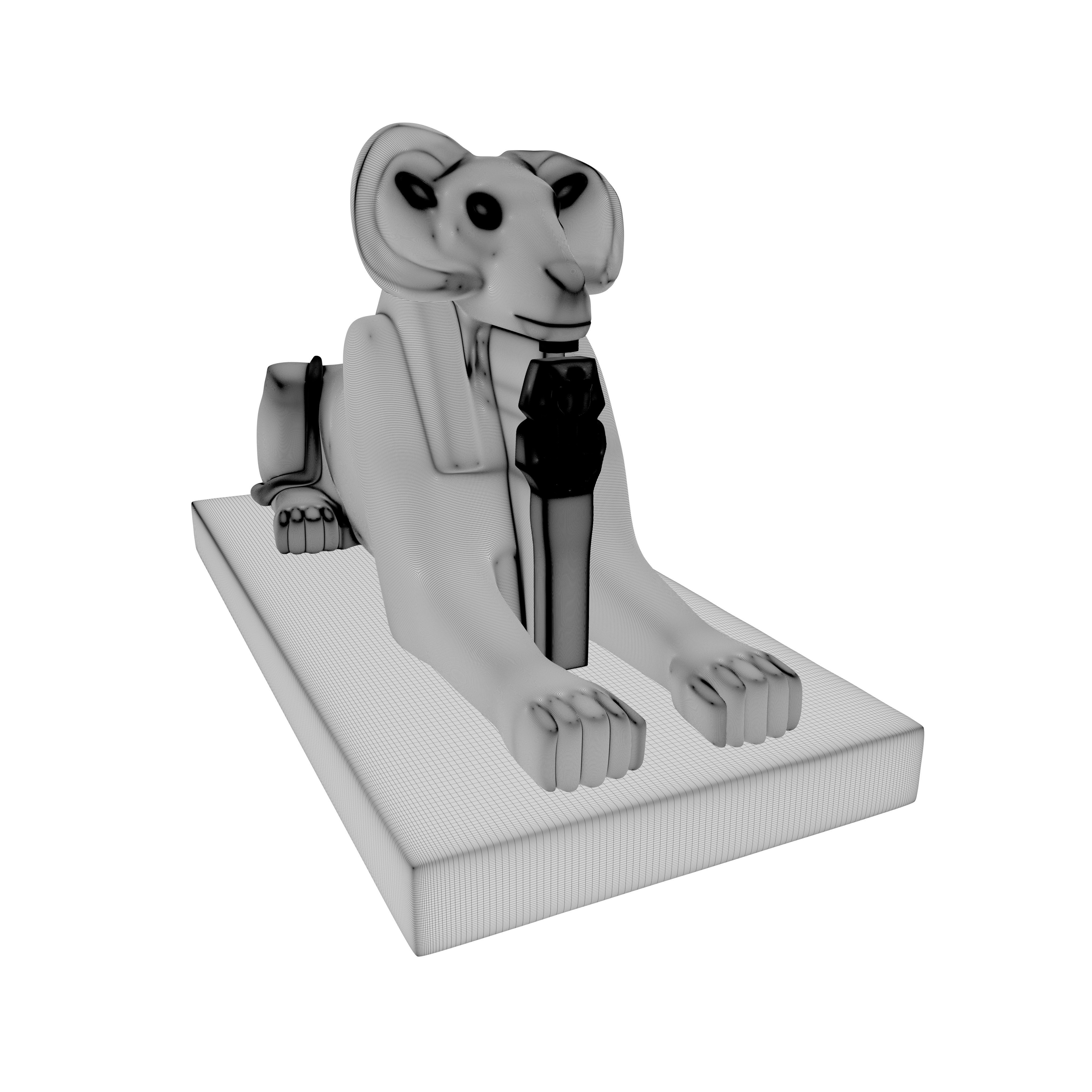 Sphinx Ram ruin 3D model | CGTrader