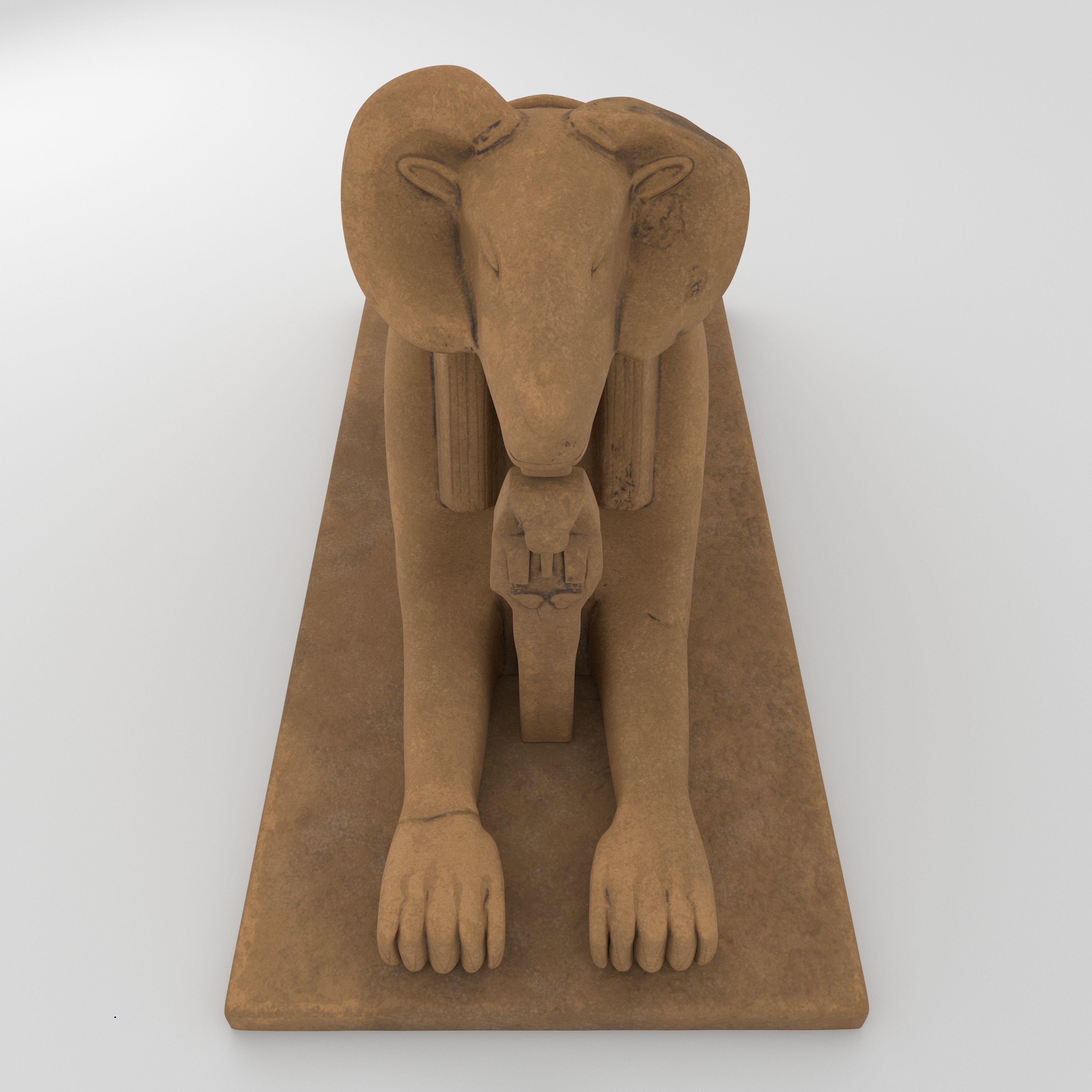 Sphinx Ram ruin 3D model | CGTrader