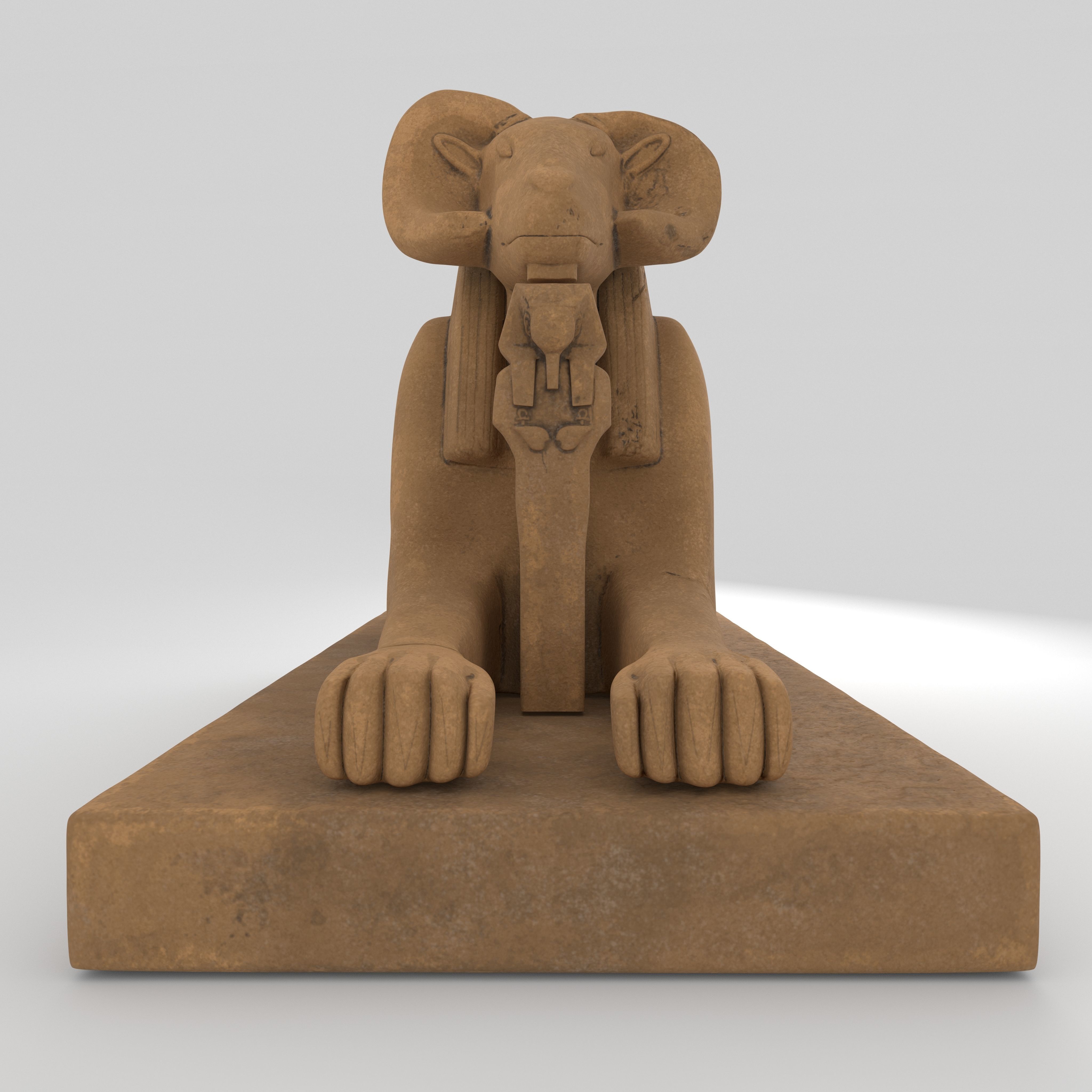 Sphinx Ram ruin 3D model | CGTrader