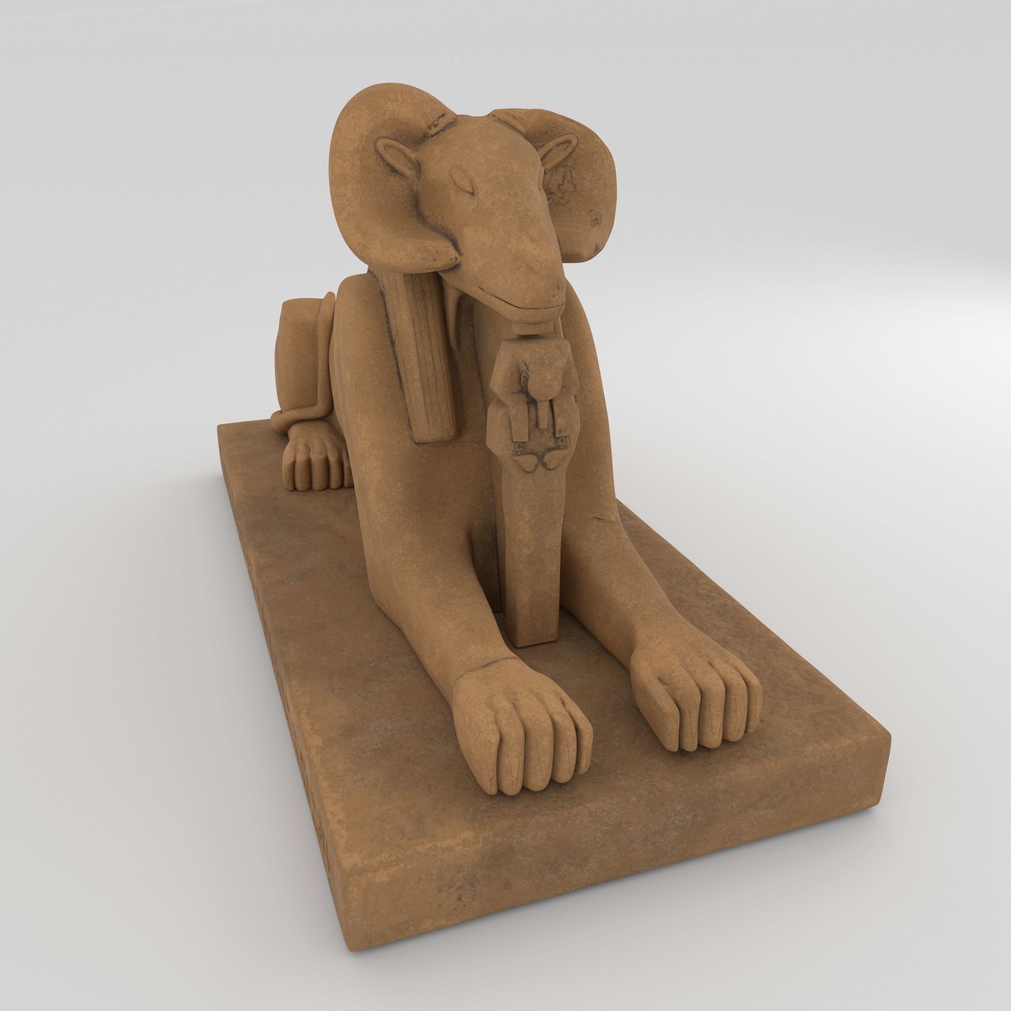 Sphinx Ram ruin 3D model | CGTrader