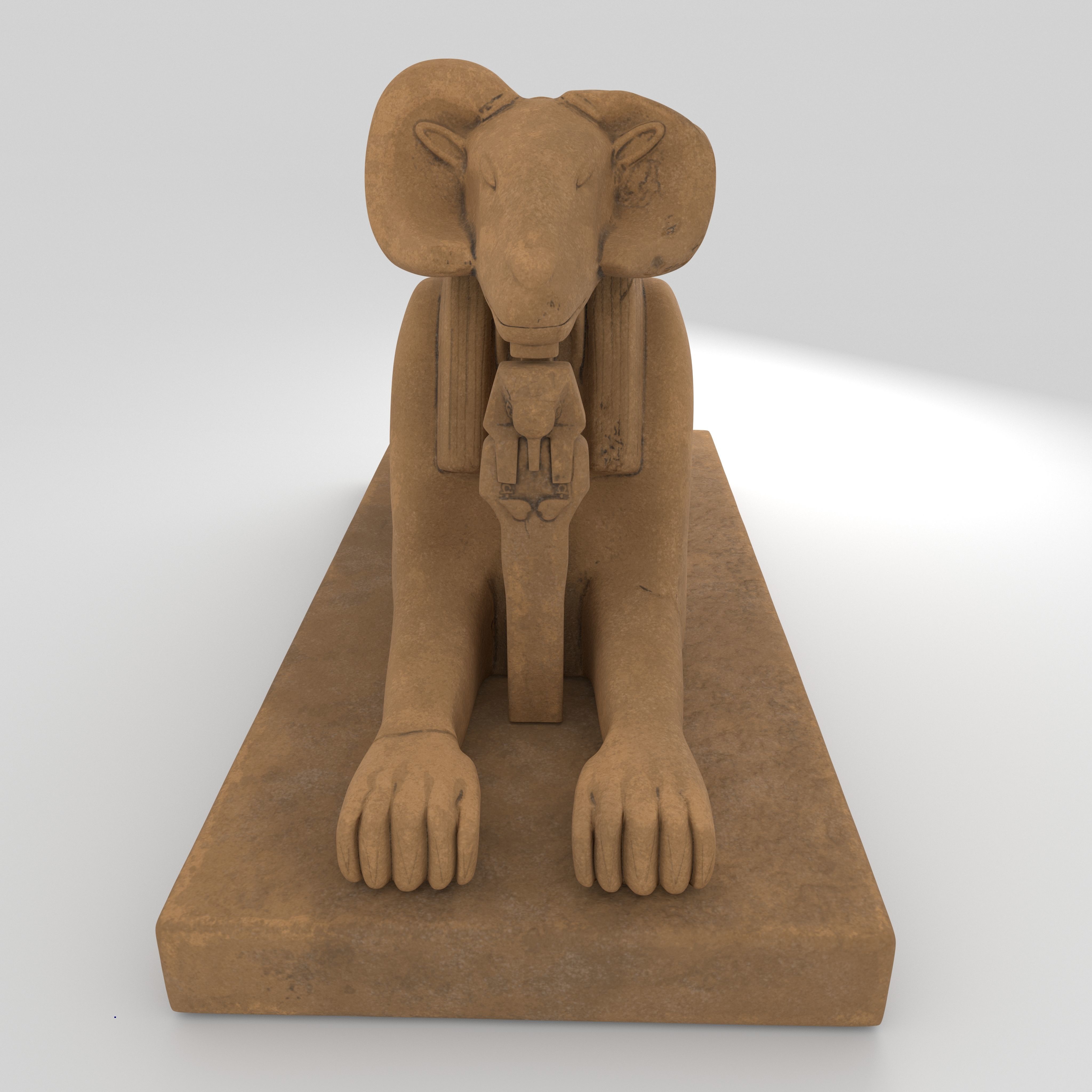 Sphinx Ram ruin 3D model | CGTrader
