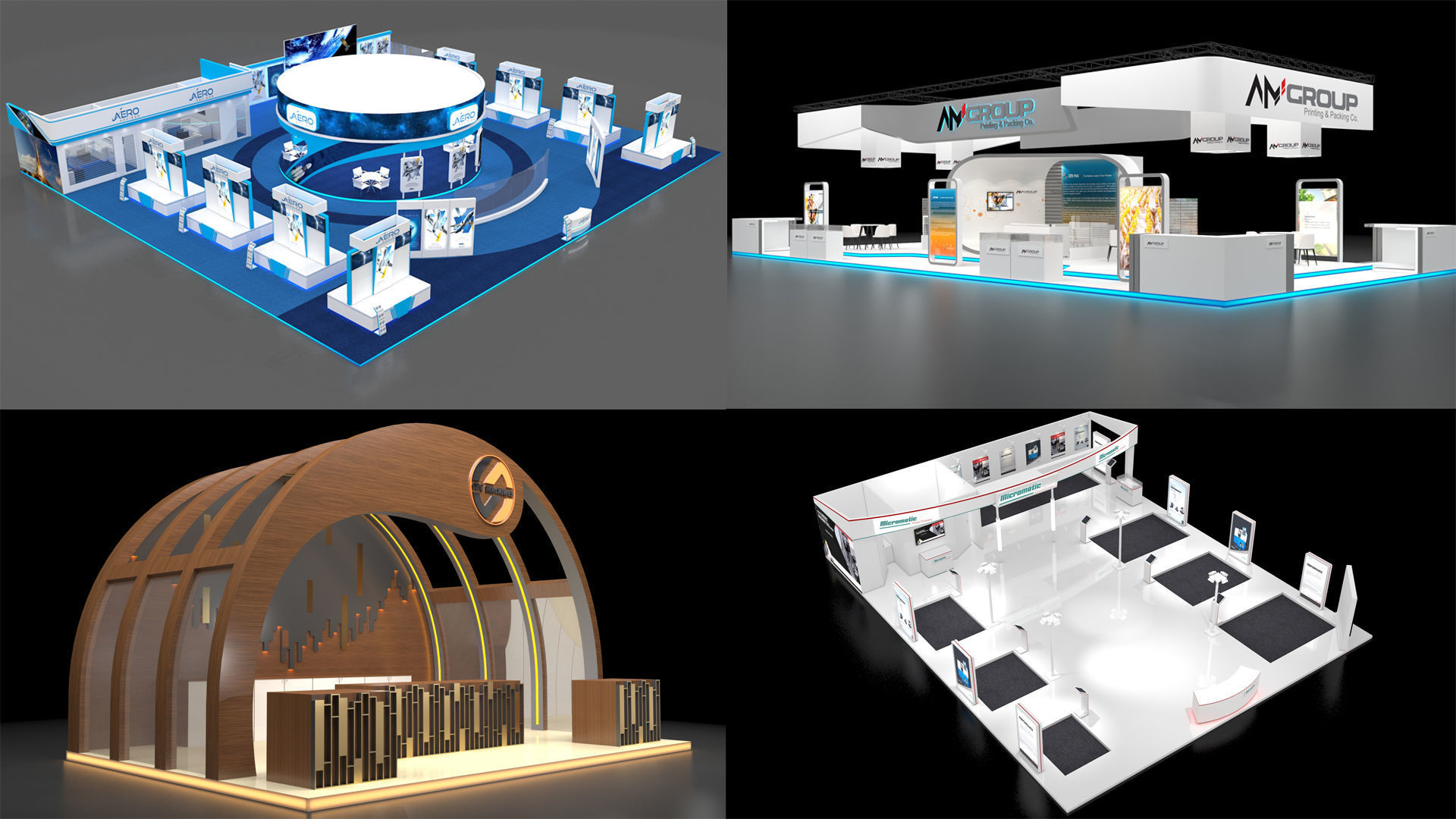 3d exhibition booth collection | CGTrader