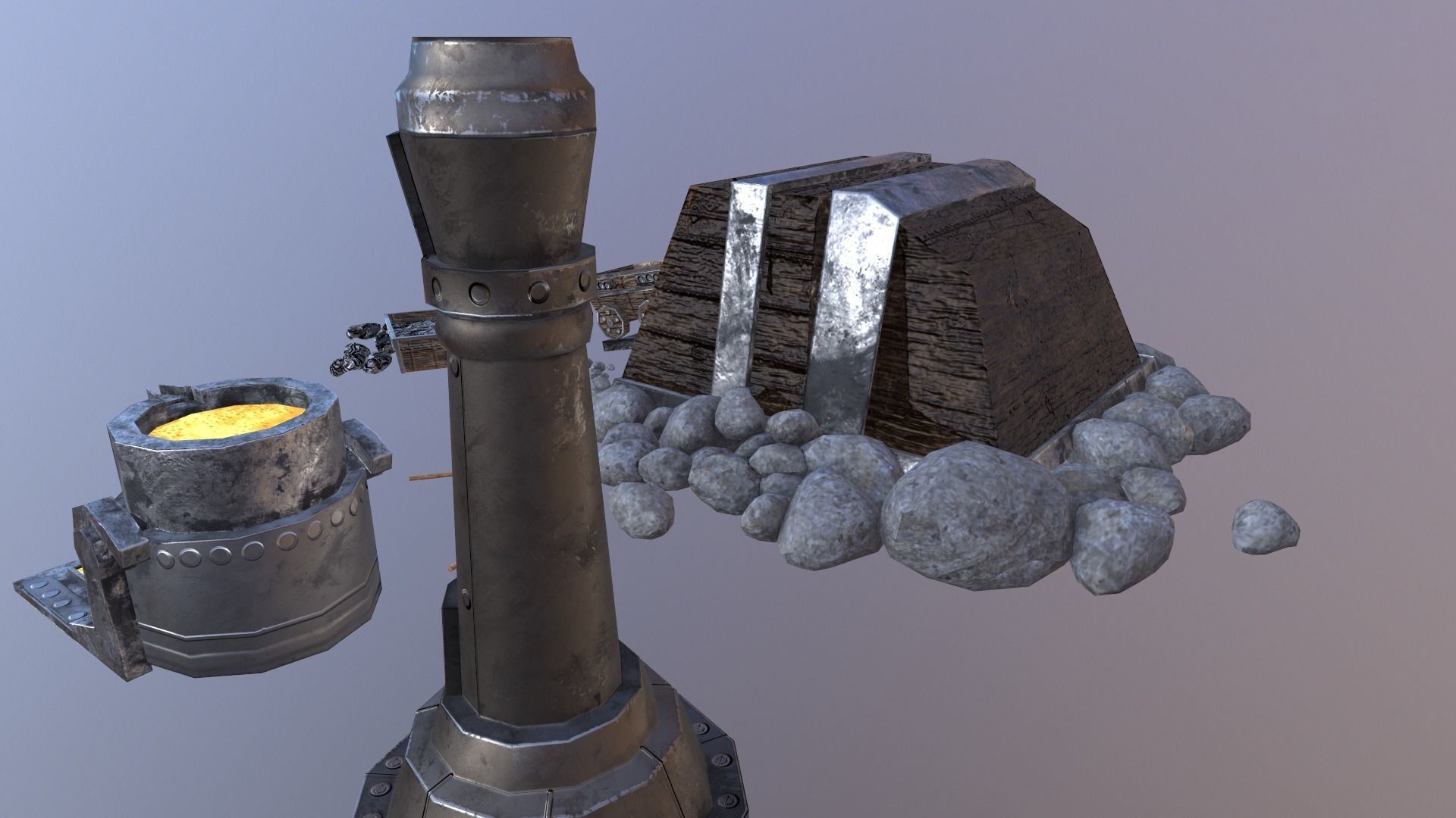 3D model Iron Mine Level 5 VR / AR / low-poly | CGTrader