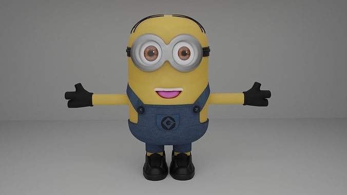 Minion minions character in overalls 3D model | CGTrader