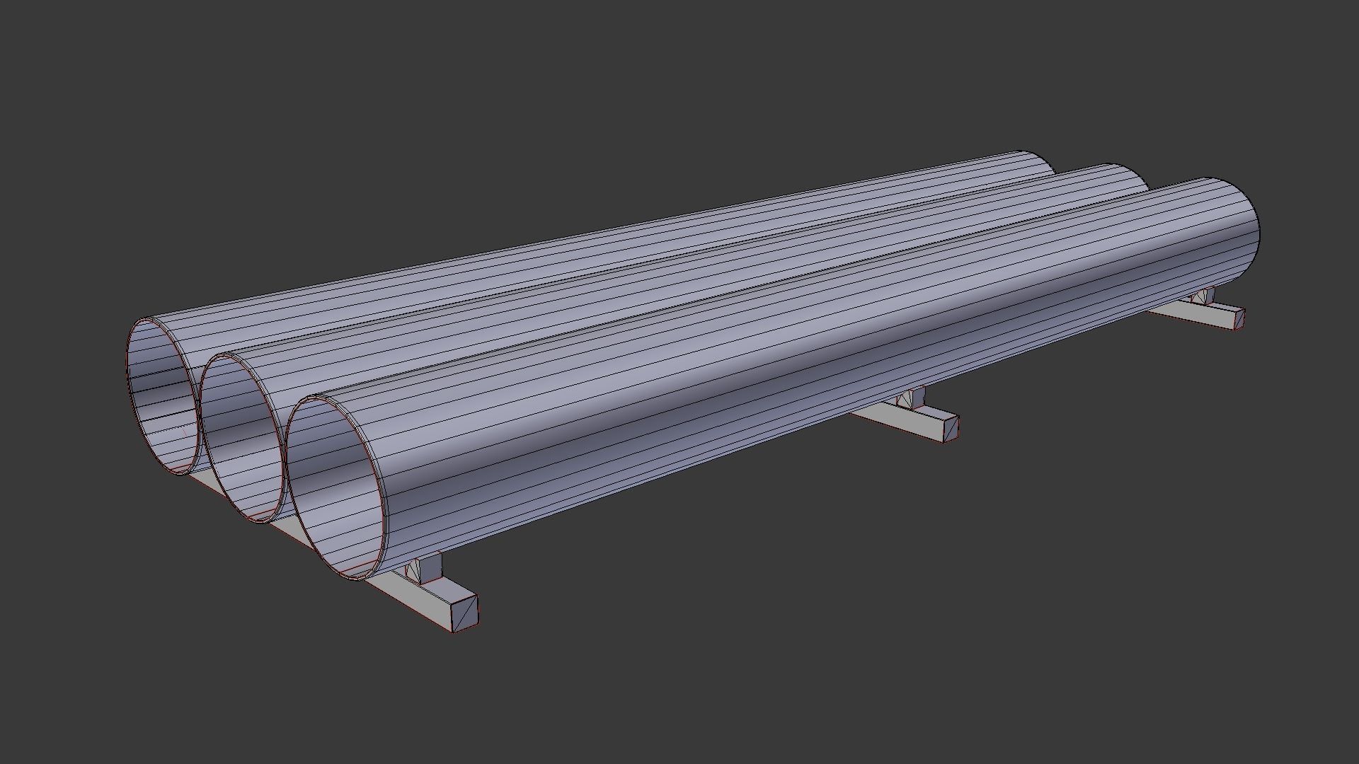 Steel tubes 3D model | CGTrader