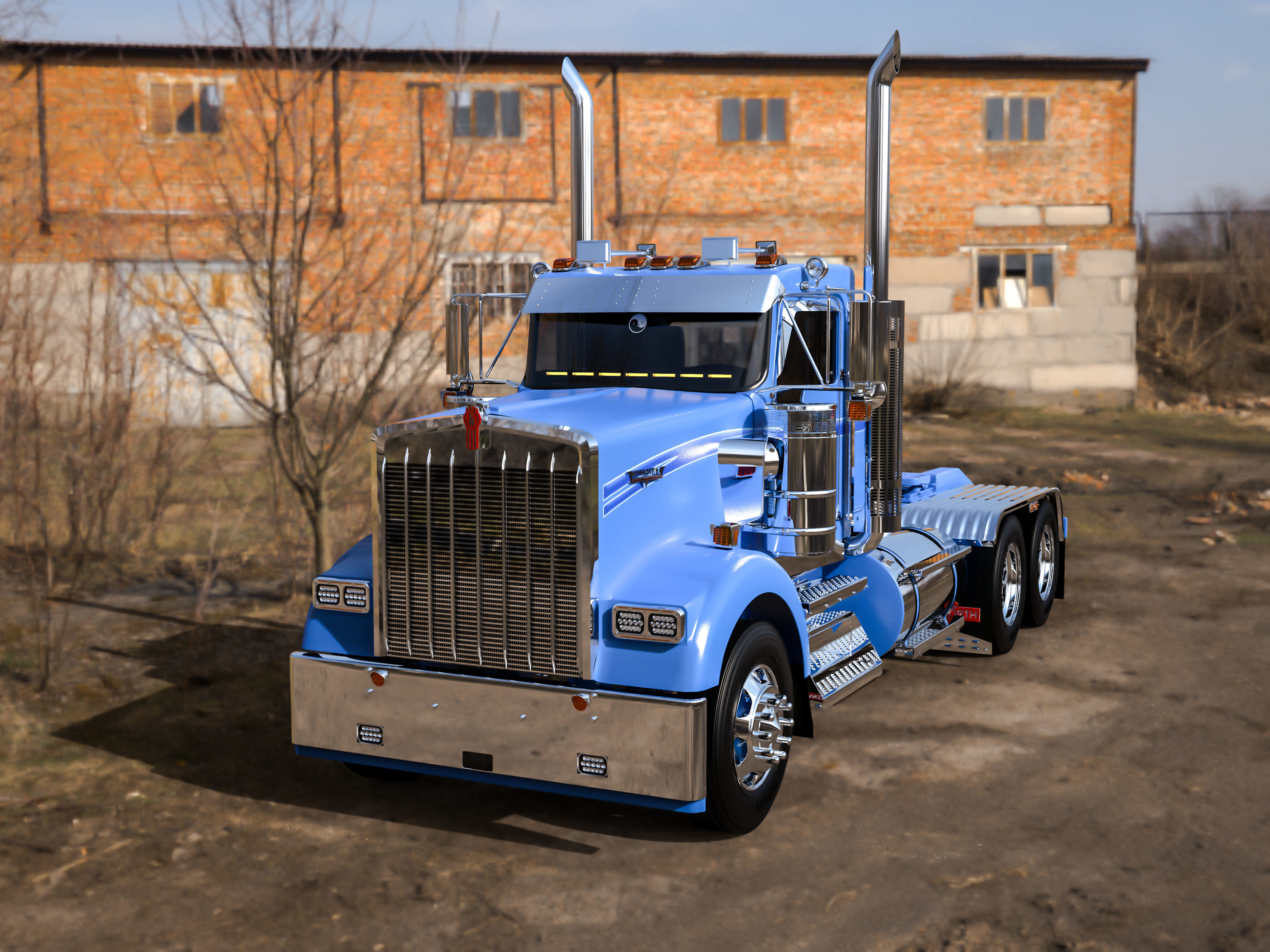 Kenworth W900B JD 3D model | CGTrader