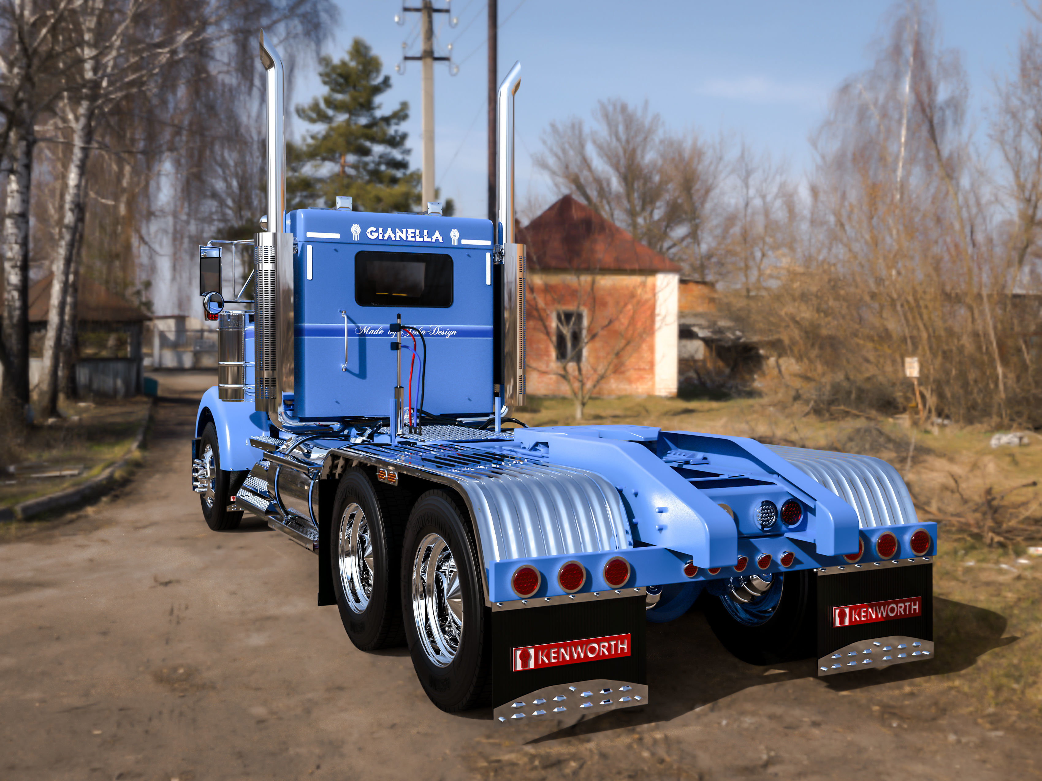 Kenworth W900B JD 3D model | CGTrader
