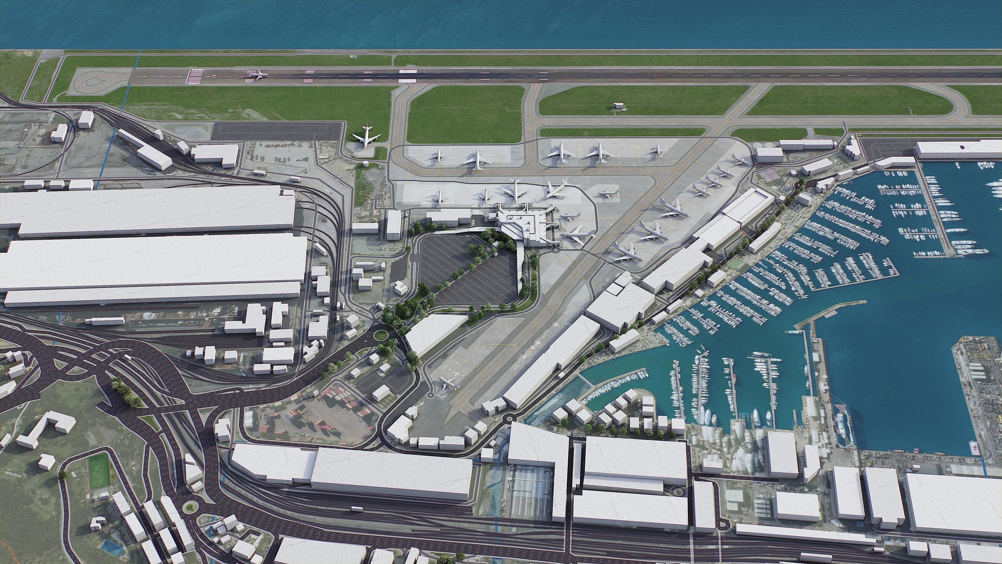 3D model Genoa Cristoforo Colombo Airport VR / AR / low-poly | CGTrader