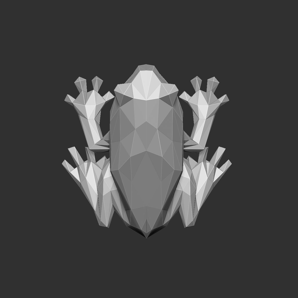 Low Poly Frog STL For 3D model 3D printable | CGTrader