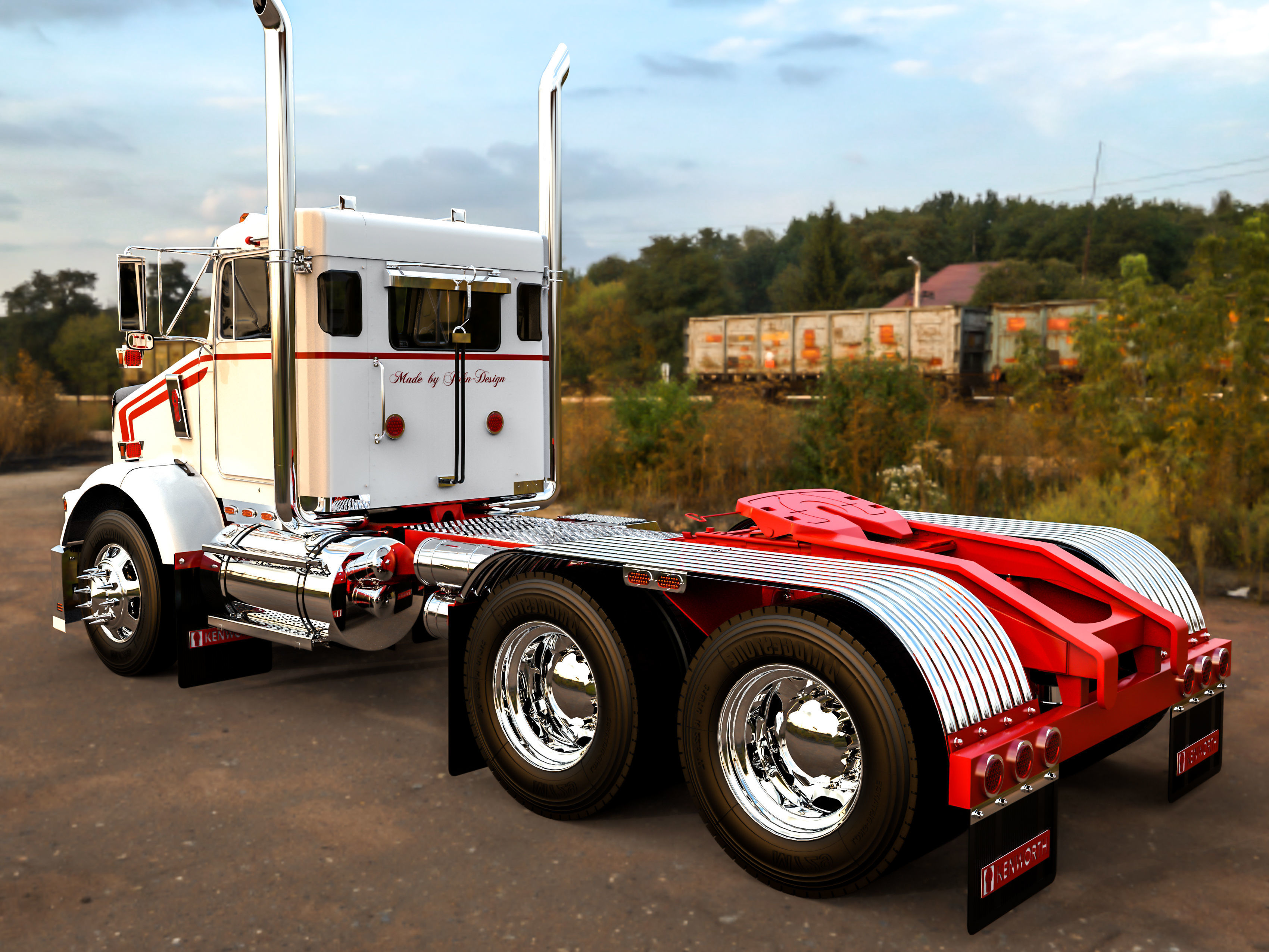 Kenworth T800 1992 Custom 3D model | CGTrader