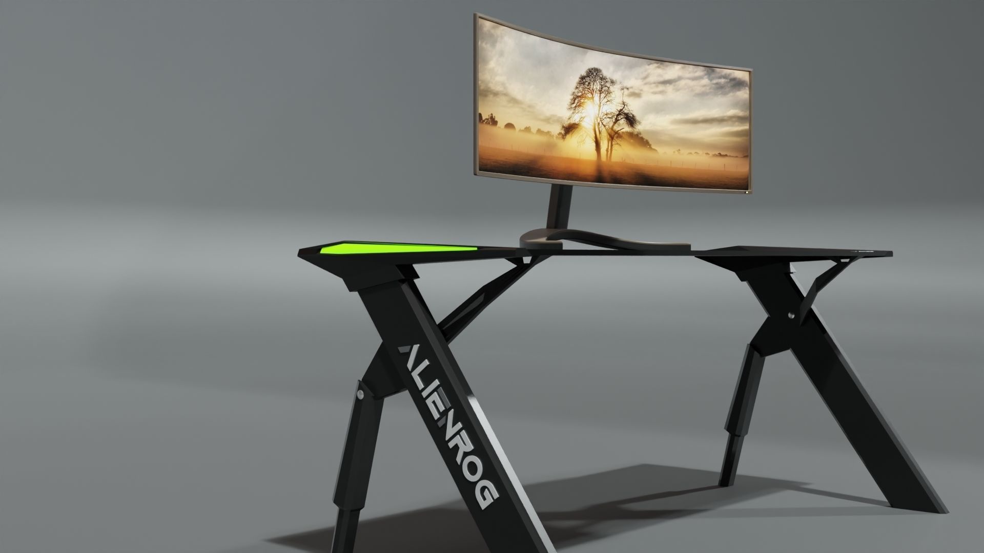 Gaming RGB Desk 3D model | CGTrader