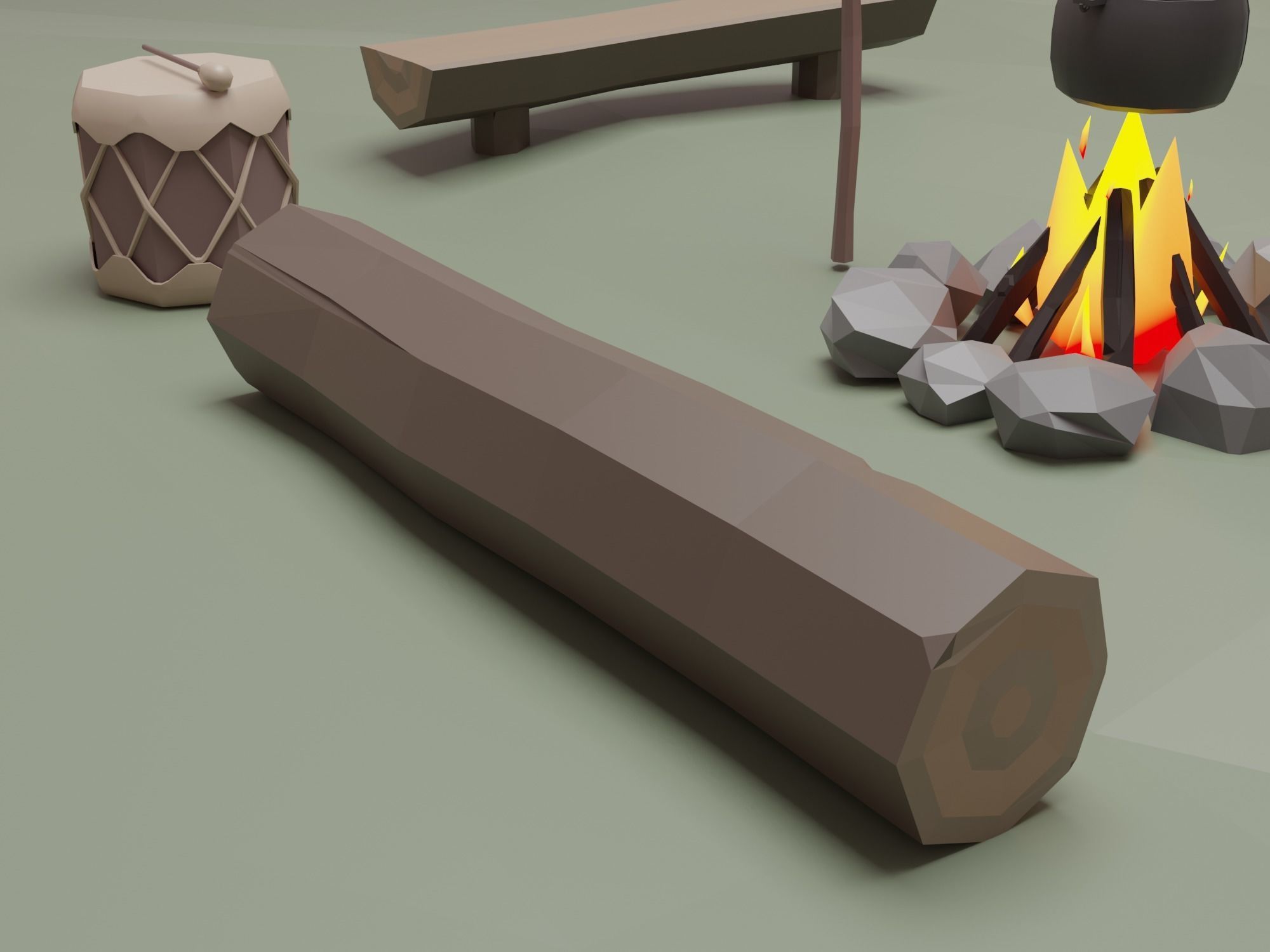 3D model Native American village VR / AR / low-poly | CGTrader