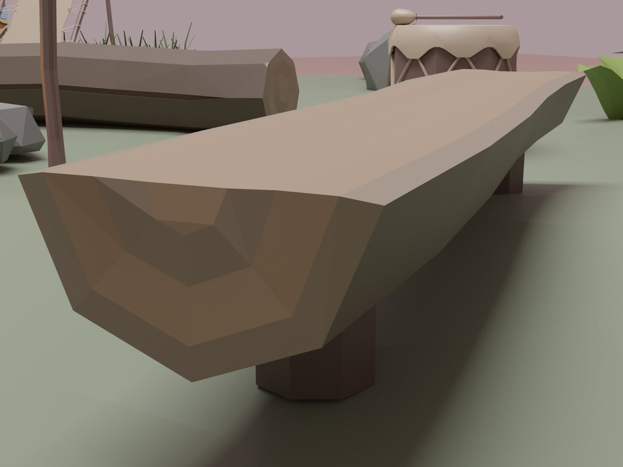 3D model Native American village VR / AR / low-poly | CGTrader