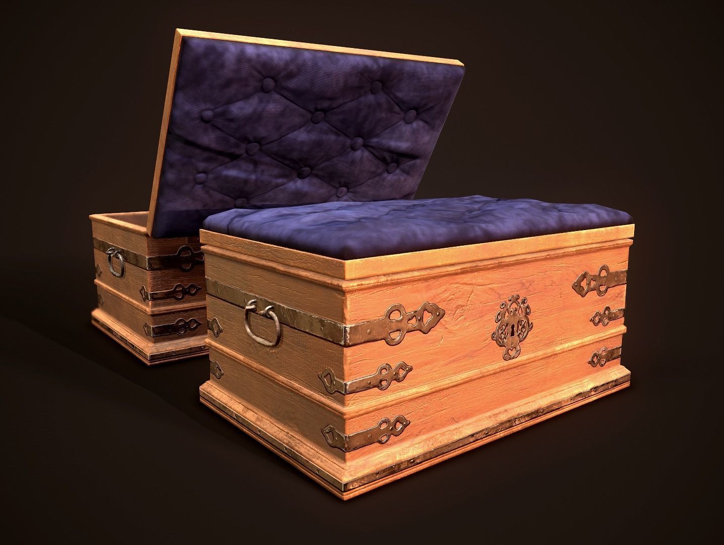 3D model Chest Vintage Box VR / AR / low-poly | CGTrader