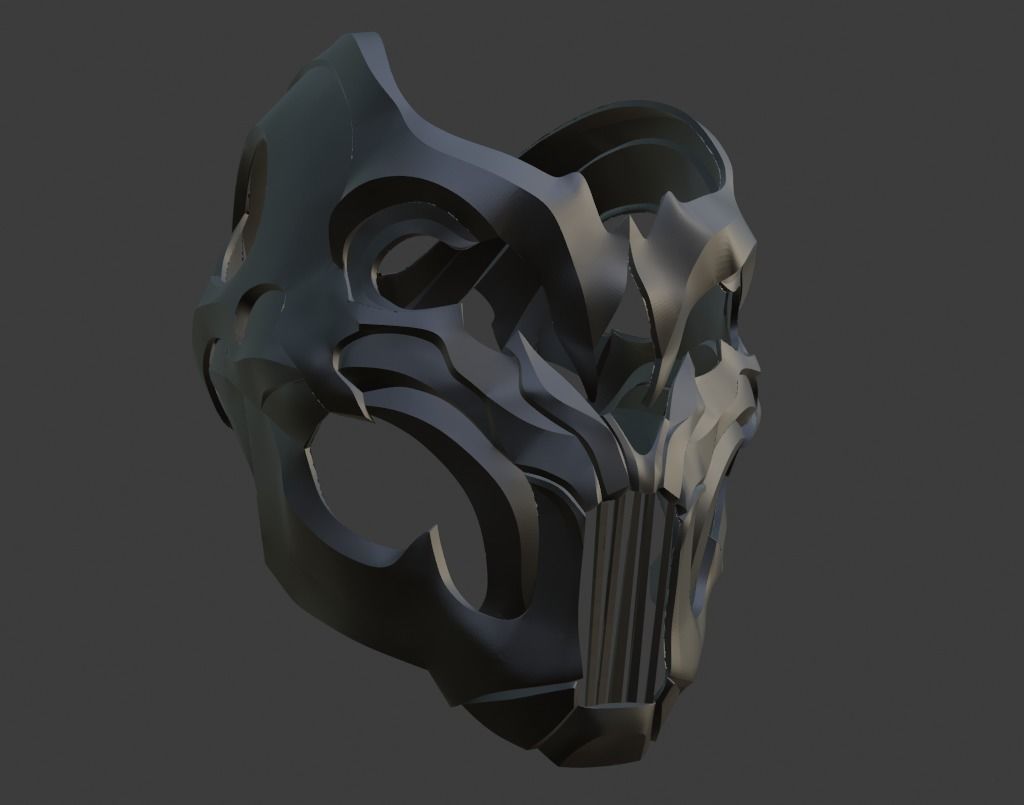 Noob Saibot helmet from Mortal Kombat 11 - Muzzle of Drahmin 3D model ...