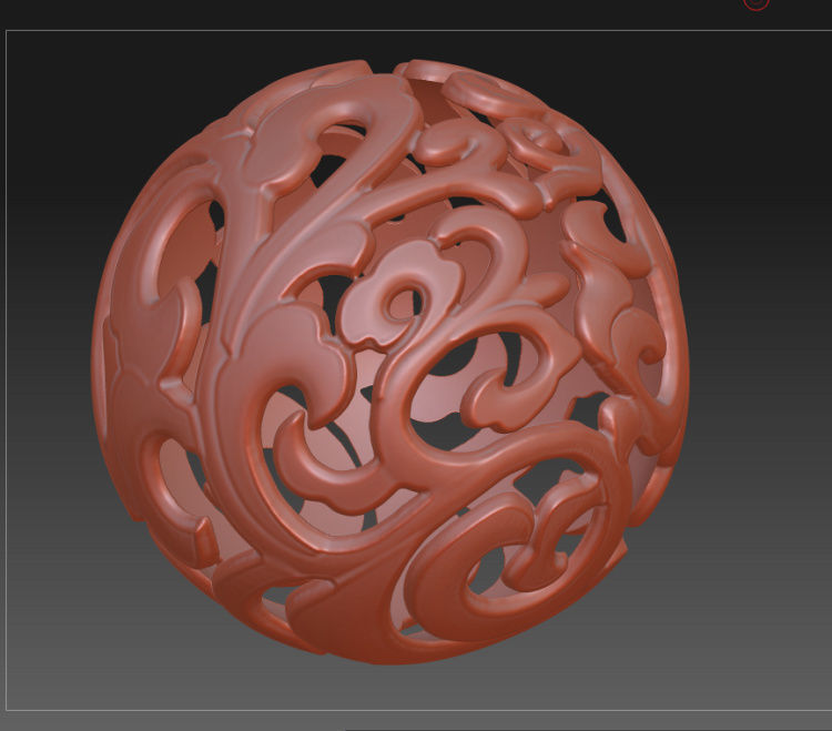 3D drawing of hollow ball in STL hollow bead 3D model 3D printable ...
