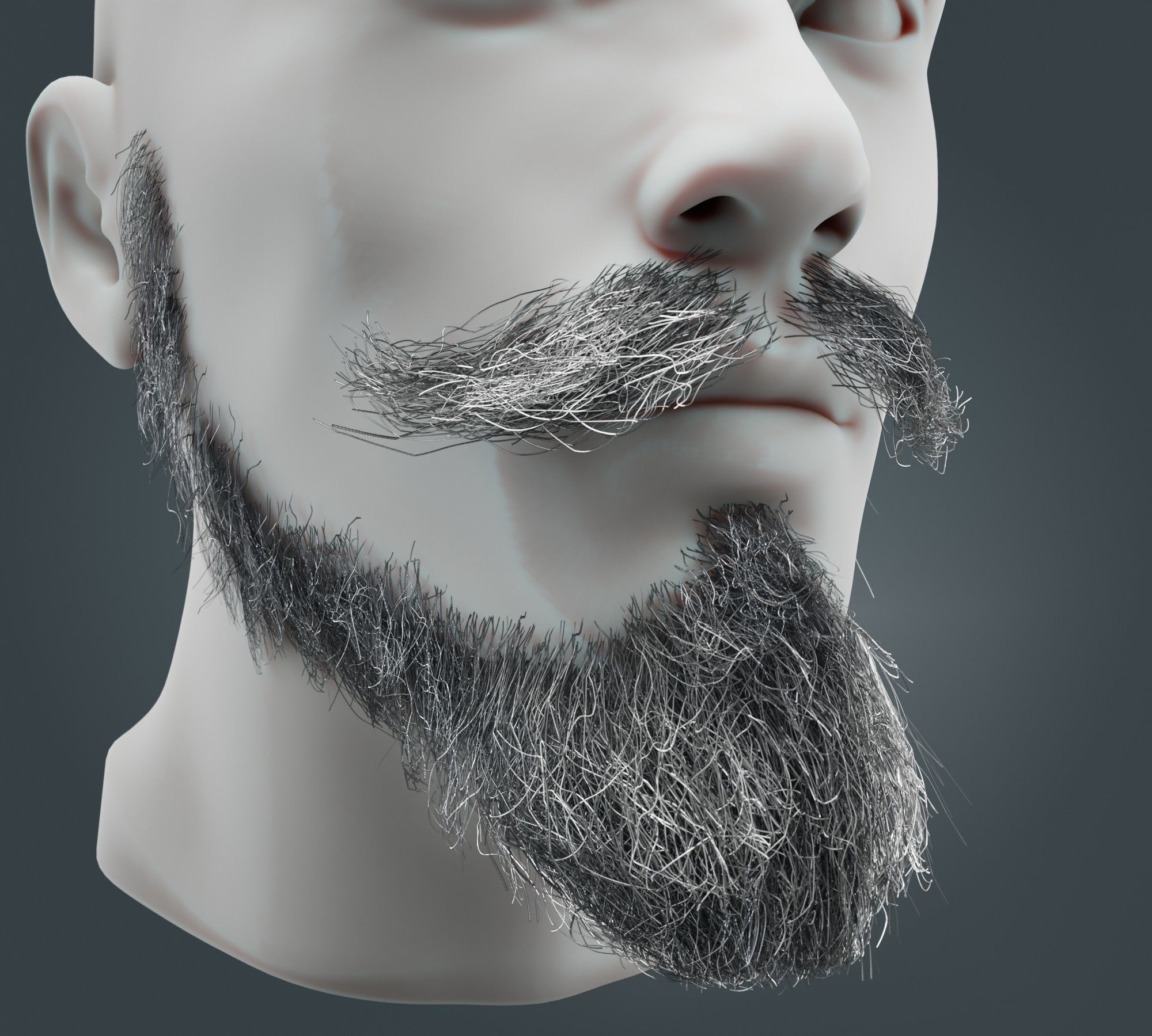 3D model Beard RealTime 5 Version 2 Low Poly VR / AR / low-poly | CGTrader