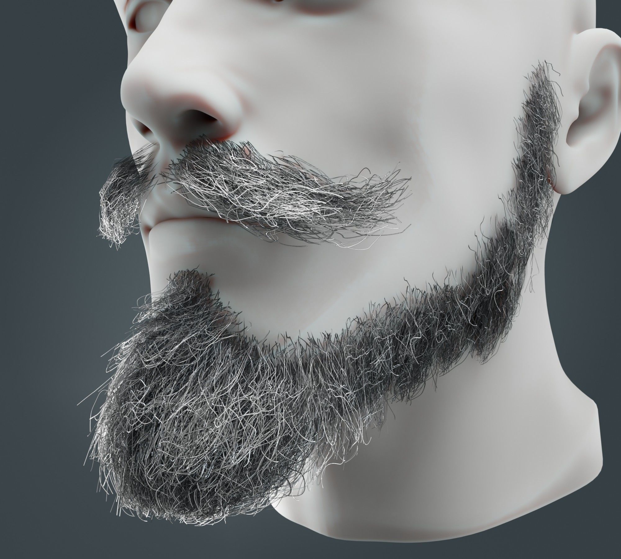 3D model Beard RealTime 5 Version 2 Low Poly VR / AR / low-poly | CGTrader