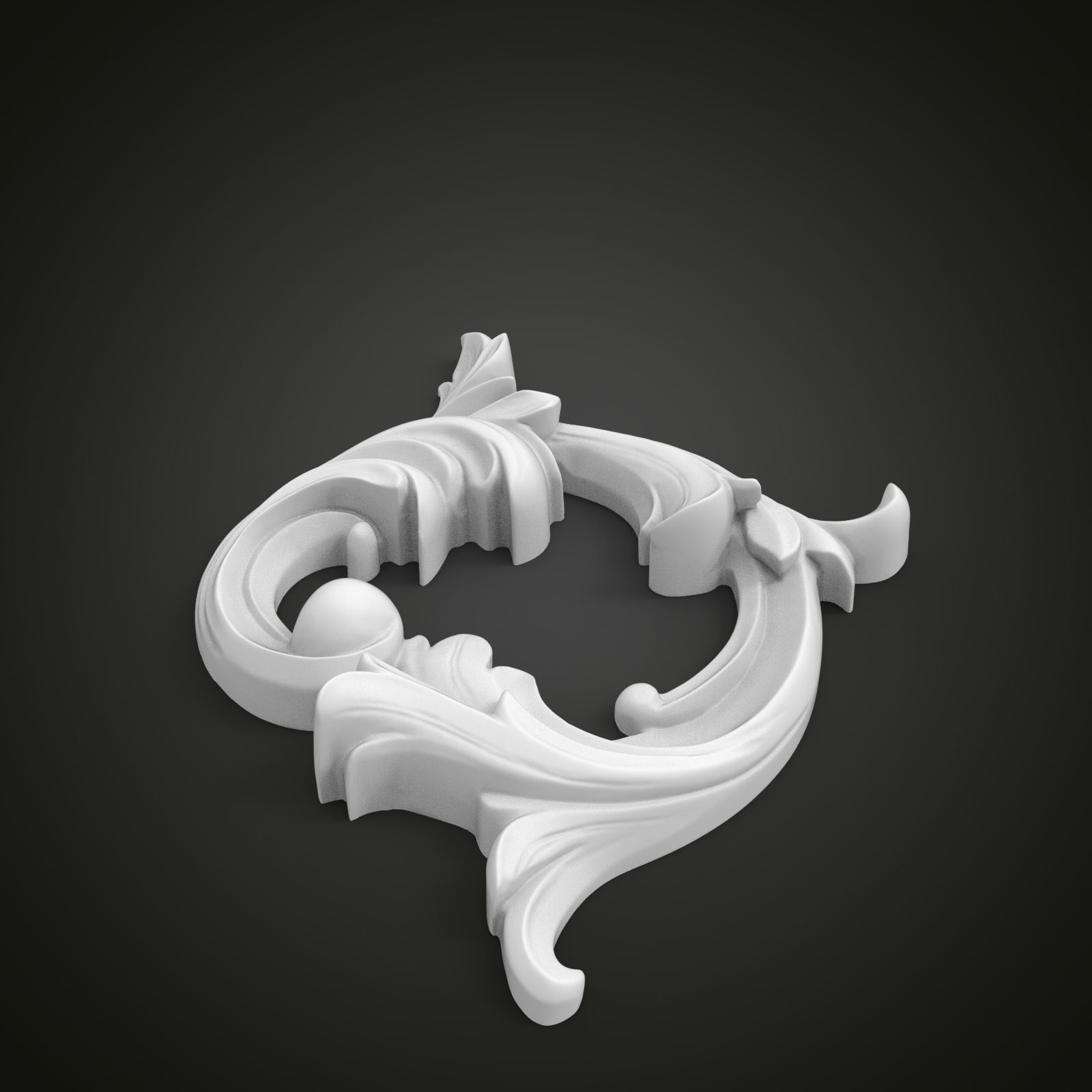 Decorative Scroll 3D print model 3D model 3D printable | CGTrader
