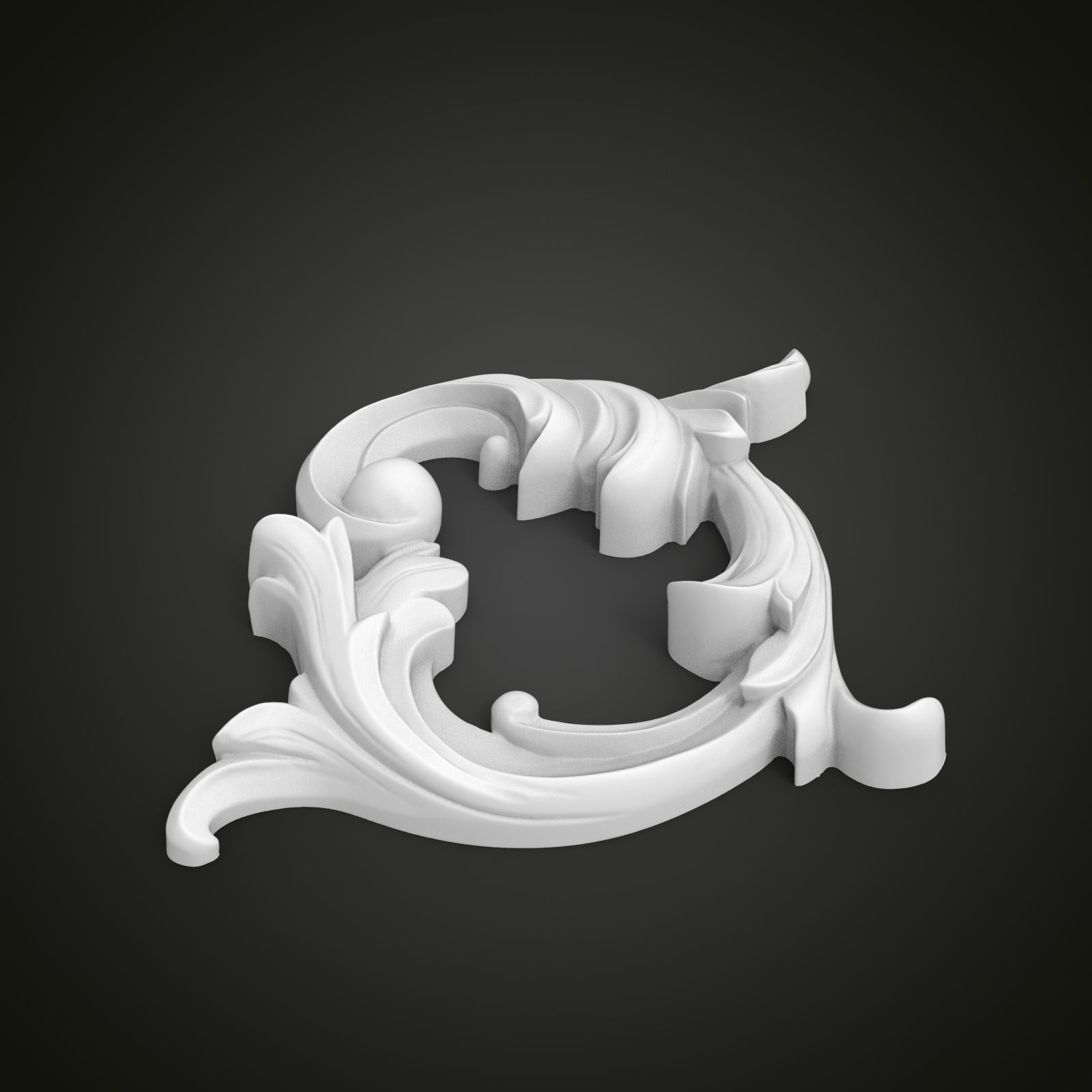 Decorative Scroll 3D print model 3D model 3D printable | CGTrader
